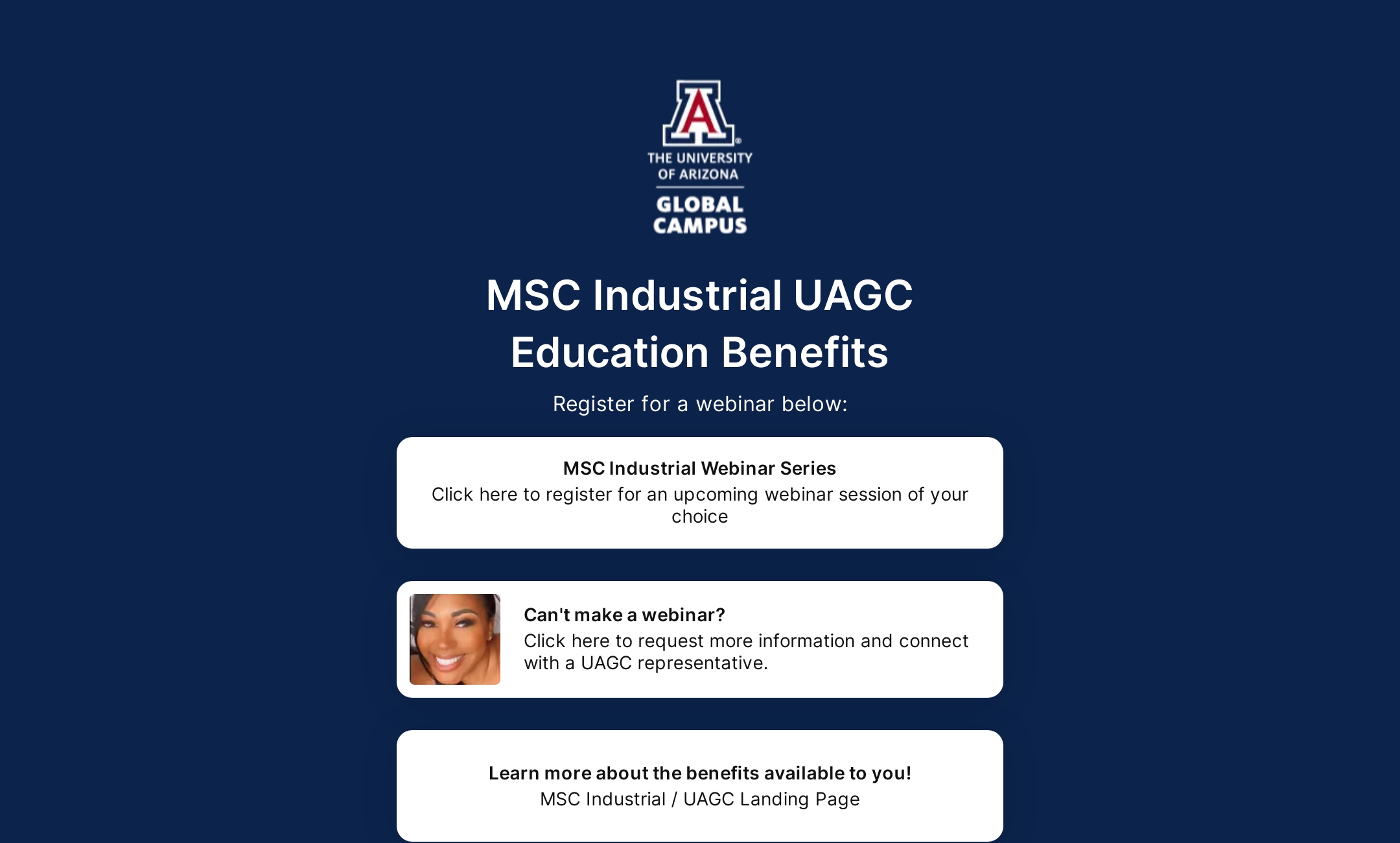 MSC Industrial UAGC Education Benefits' Flowpage