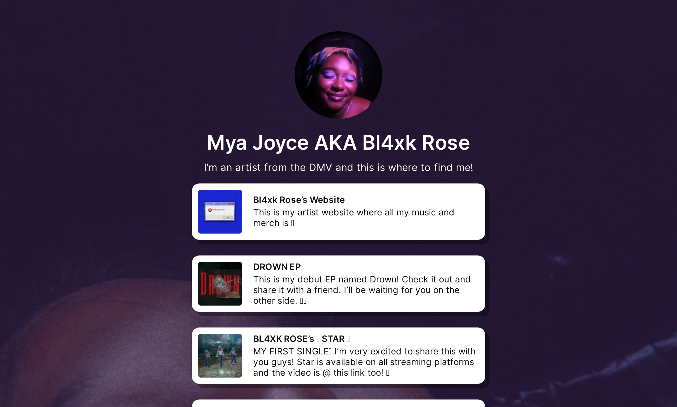 Mya Joyce AKA Bl4xk Rose's Flowpage