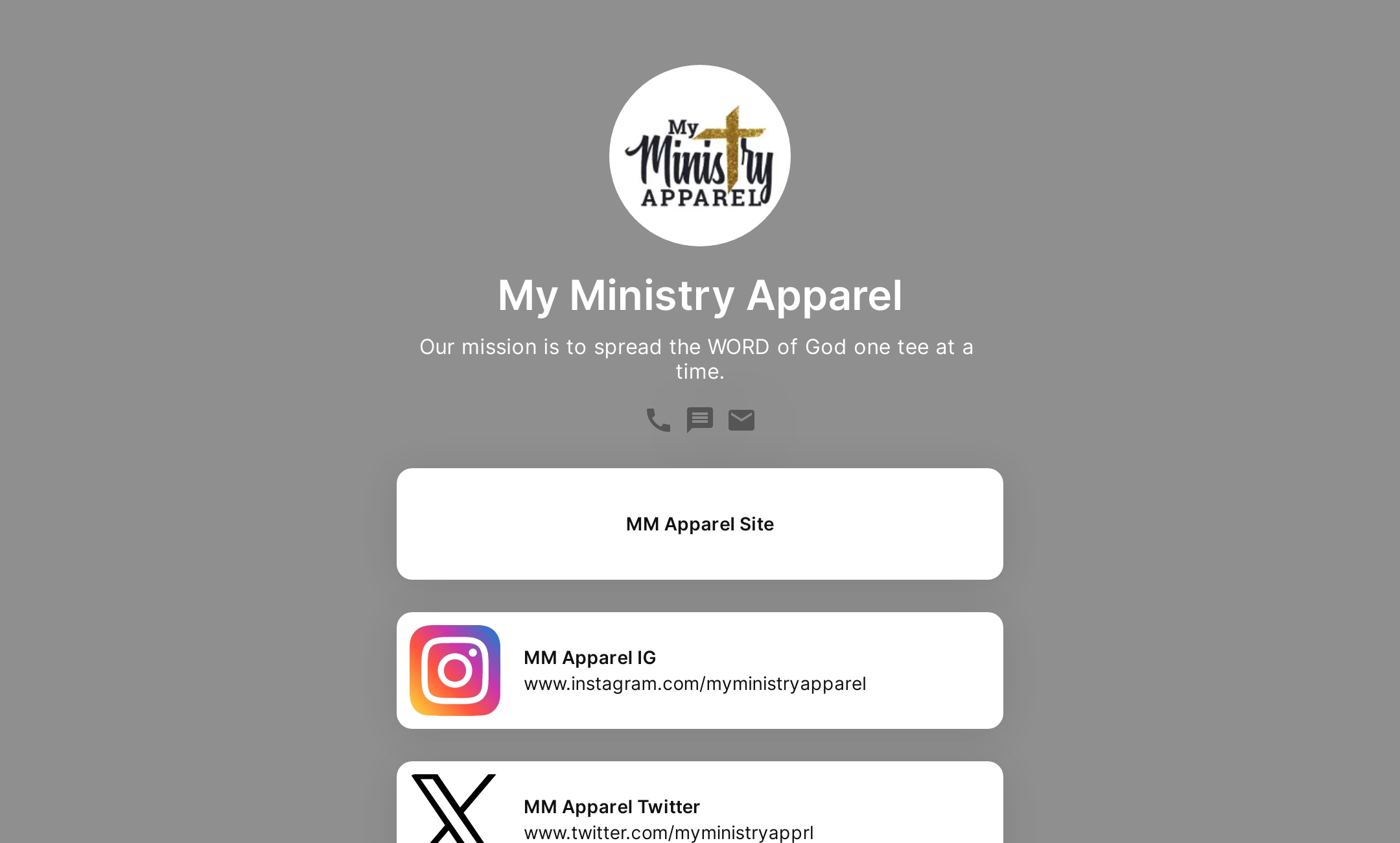My Ministry Apparel's Flowpage