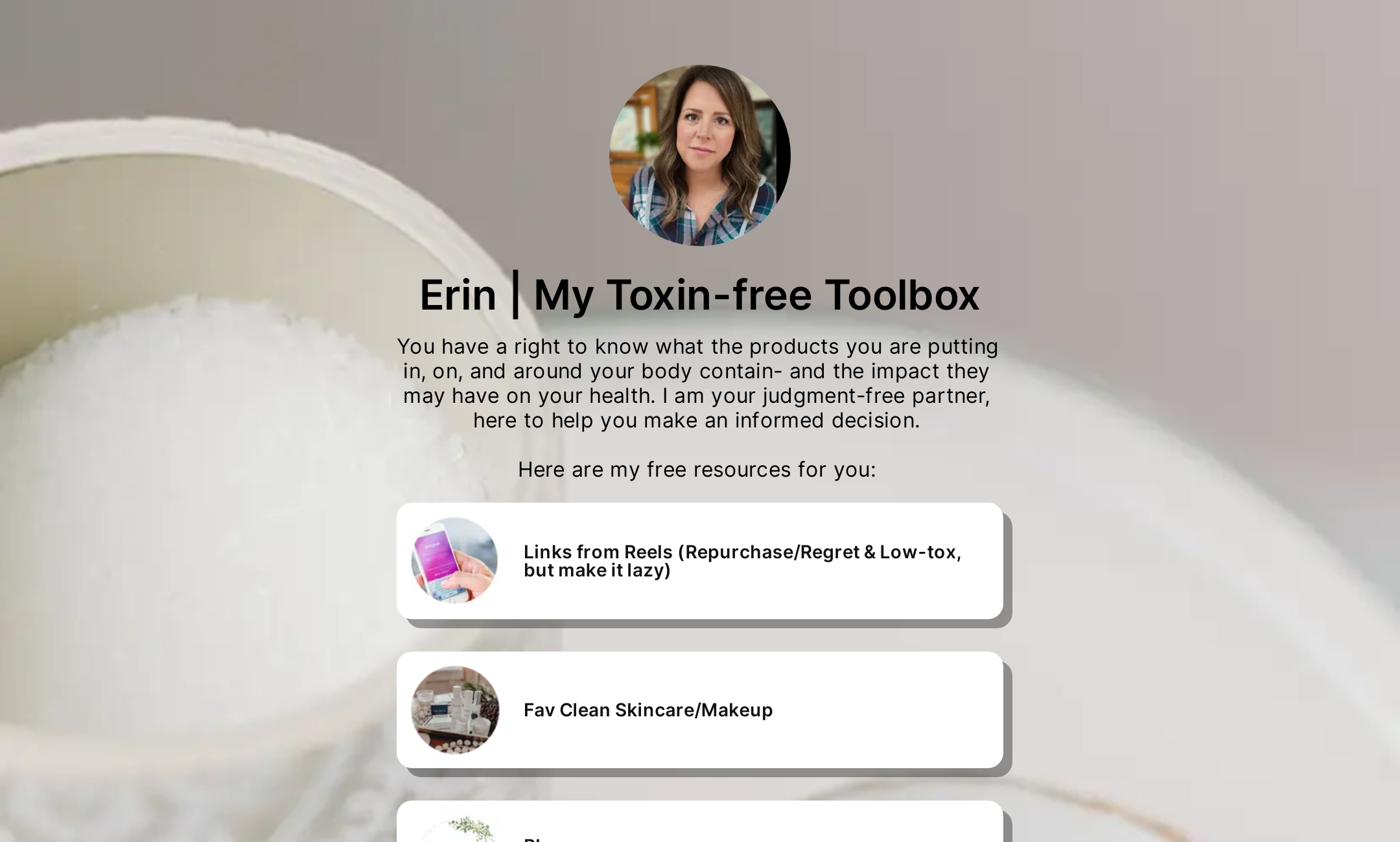 Erin | My Toxin-free Toolbox's Flowpage