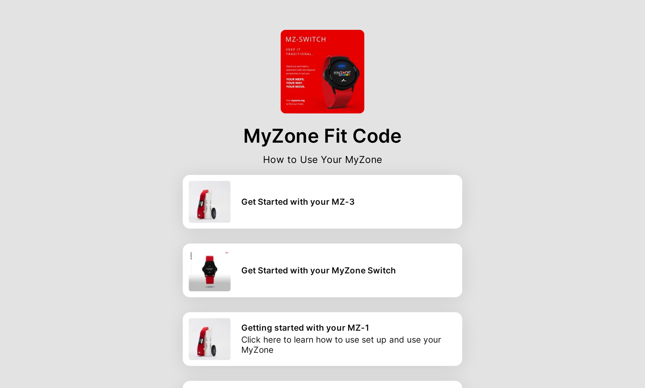 MyZone Fit Code's Flowpage