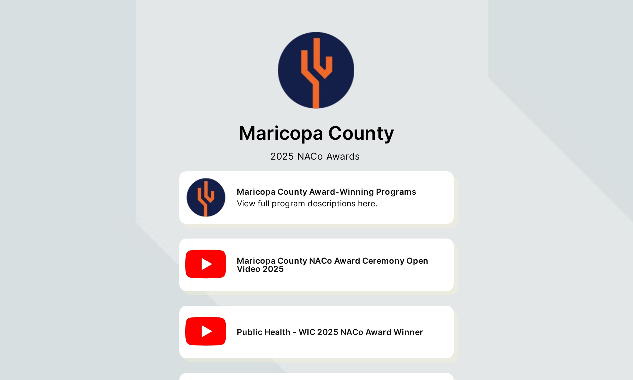 Maricopa County 's Flowpage
