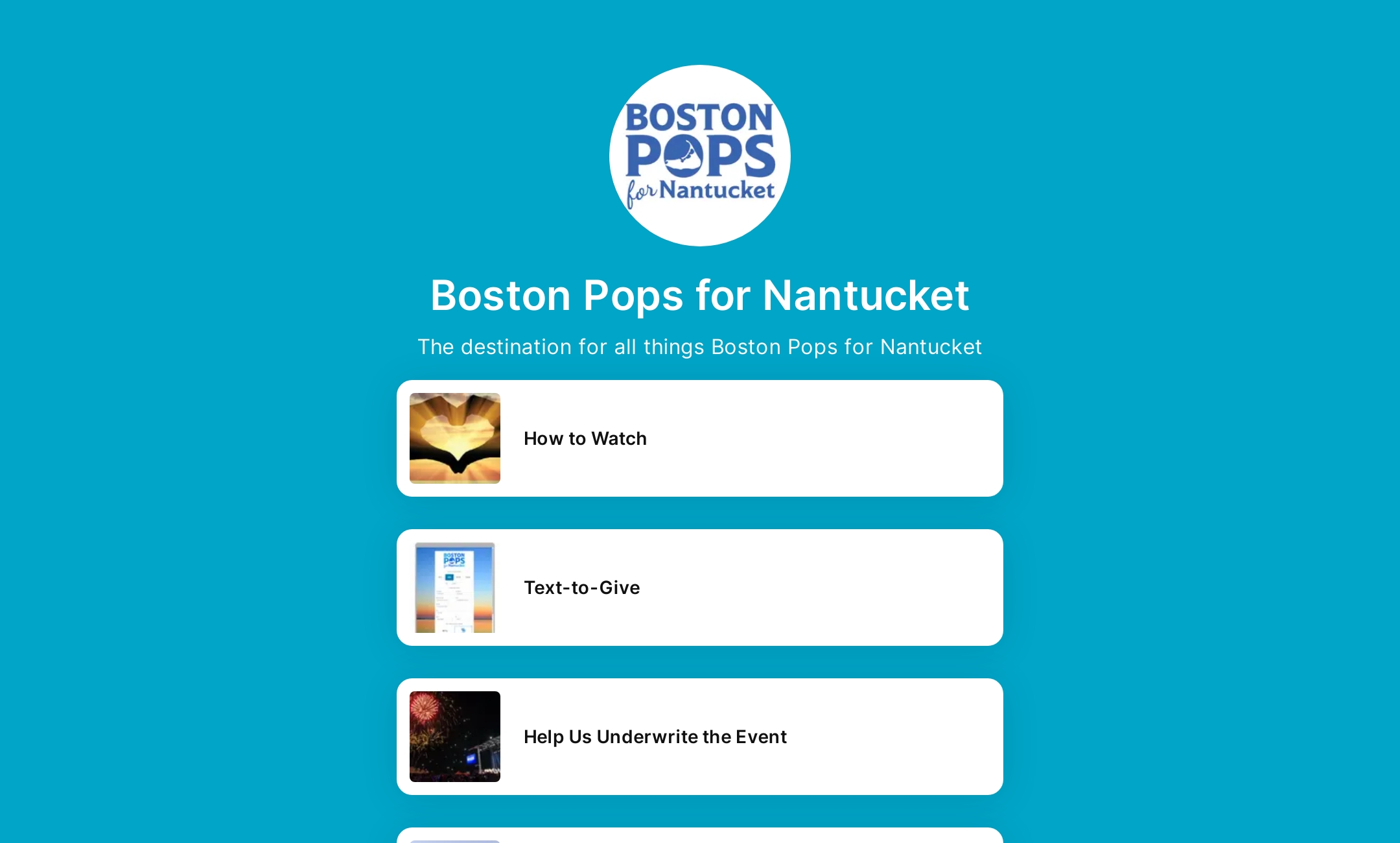 Boston Pops for Nantucket's Flowpage