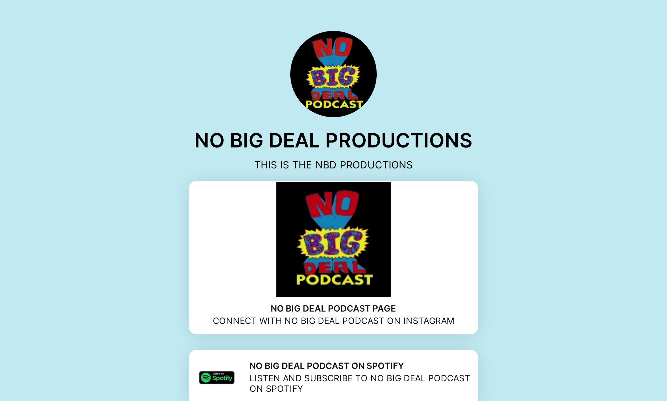 NO BIG DEAL PRODUCTIONS 's Flowpage