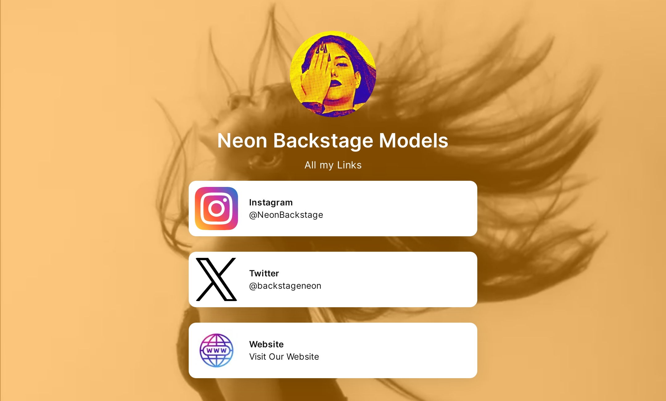 Neon Backstage Models' Flowpage