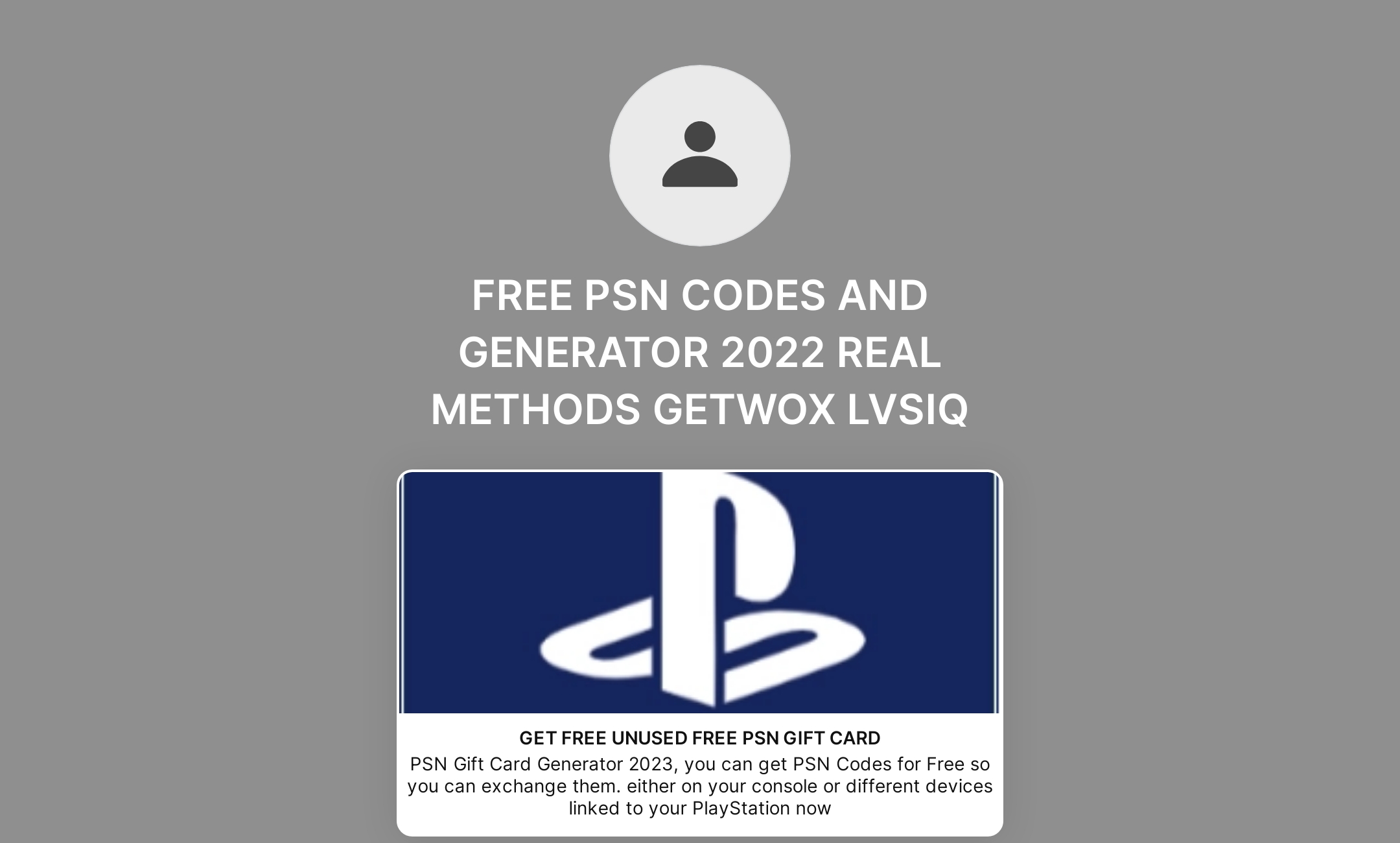 FREE PSN CODES AND GENERATOR 2022 REAL METHODS GETWOX LVSIQ's Flowpage