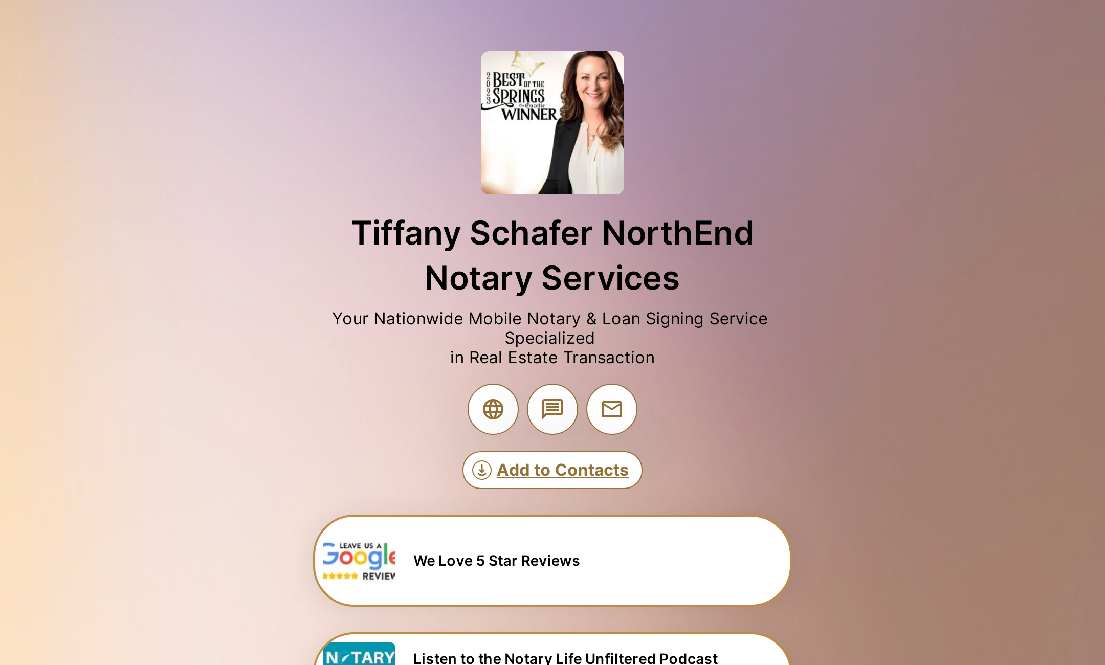 Tiffany Schafer NorthEnd Notary Services' Flowpage