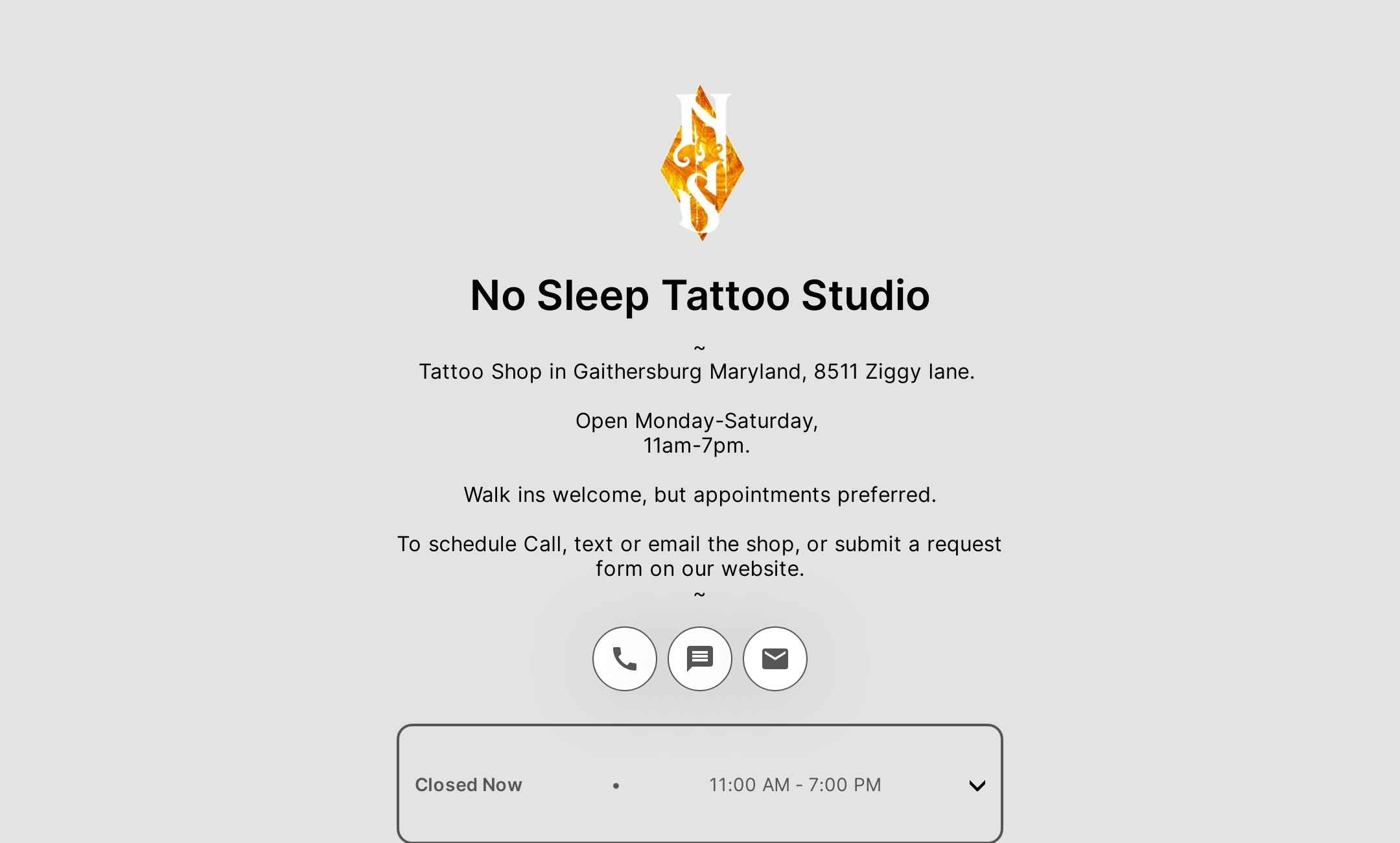 No Sleep Tattoo Studio's Flowpage