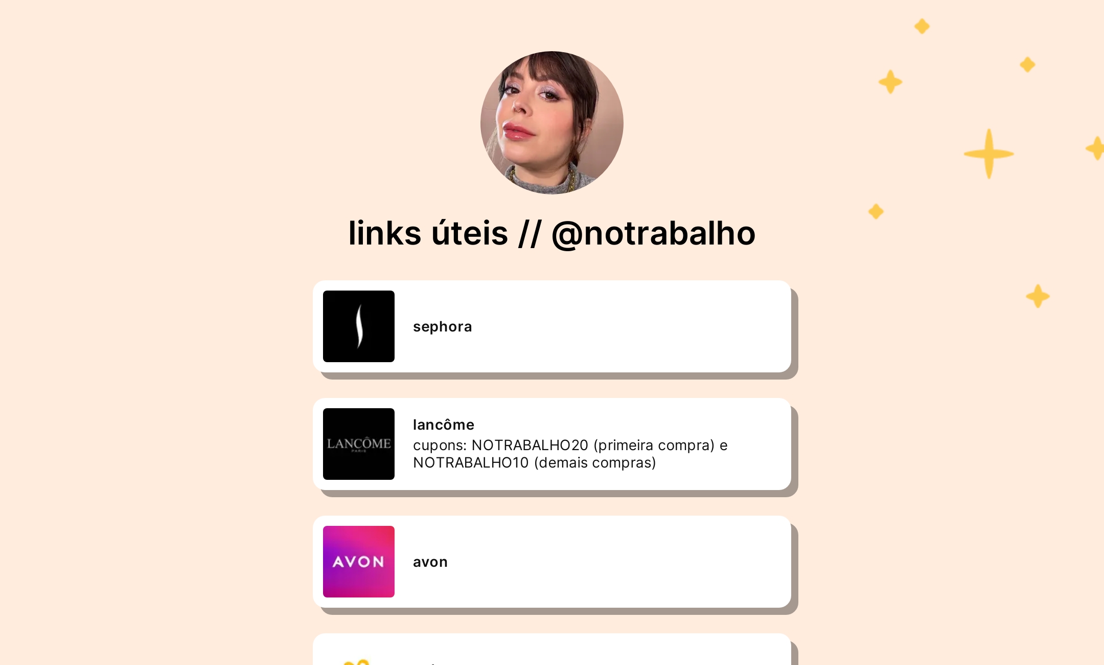 links úteis // @notrabalho's Flowpage