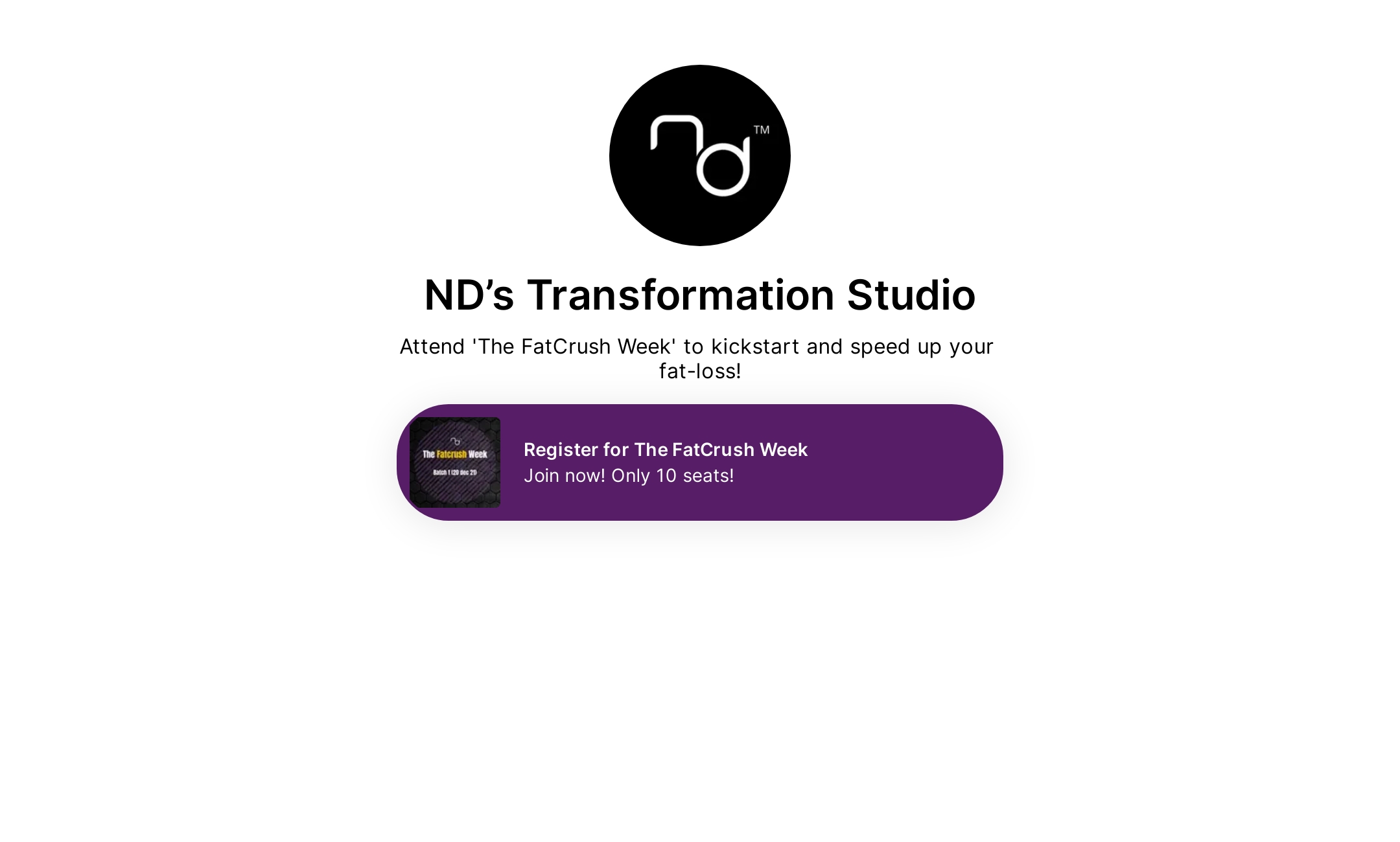 ND’s Transformation Studio's Flowpage