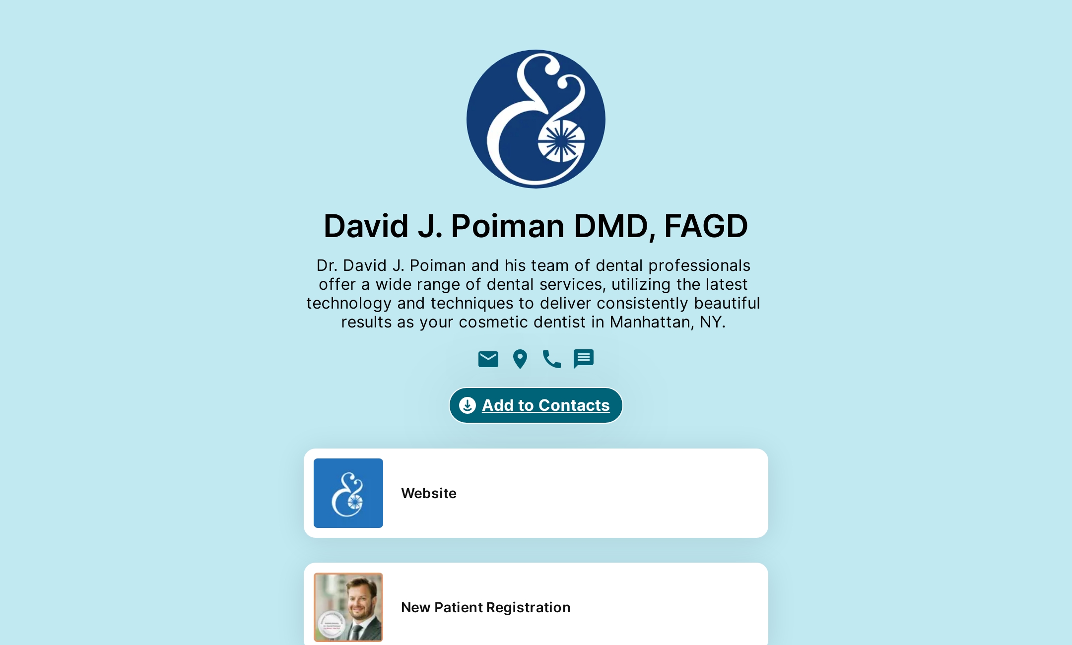 David J. Poiman DMD, FAGD's Flowpage
