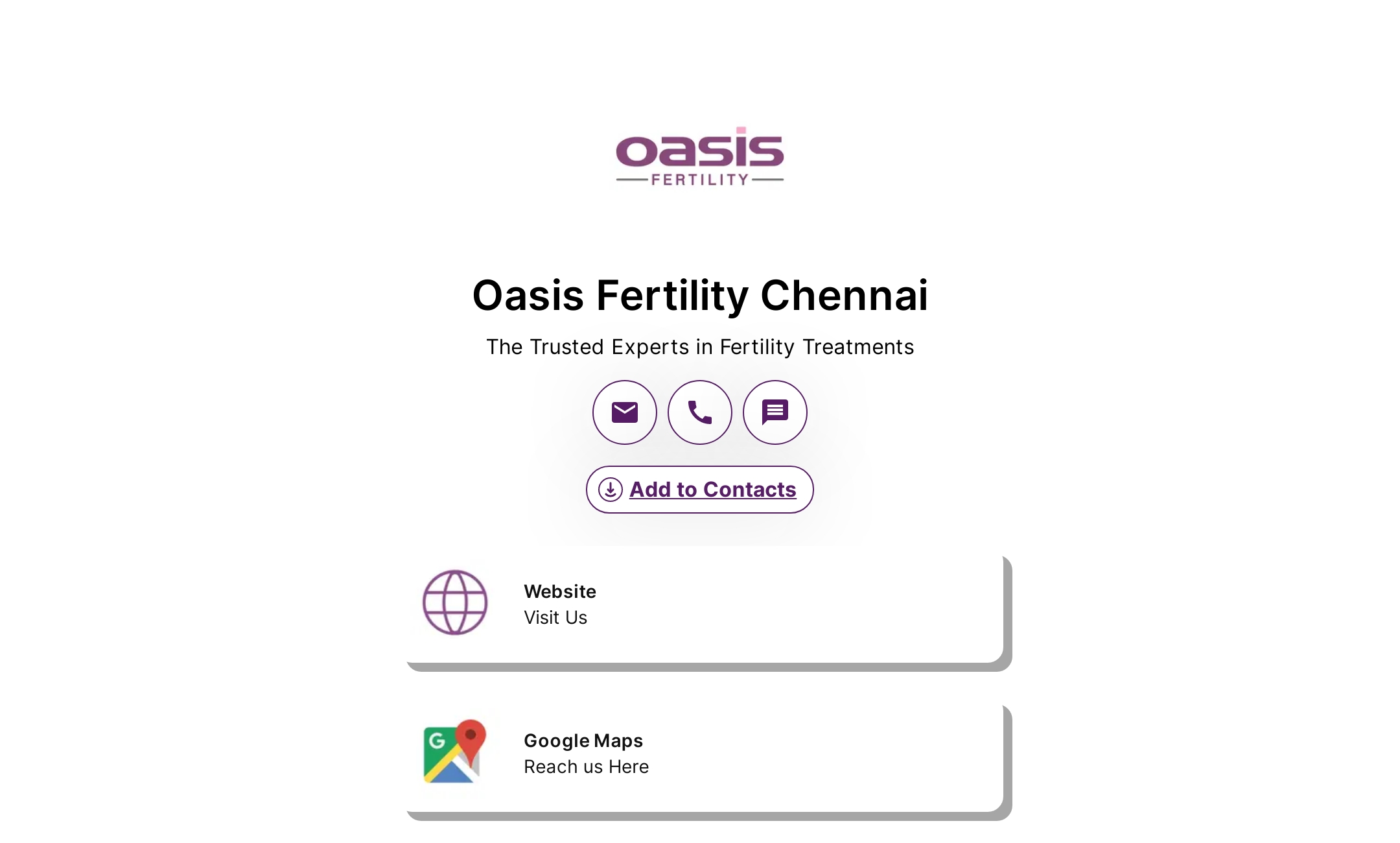 Oasis Fertility Chennai's Flowpage