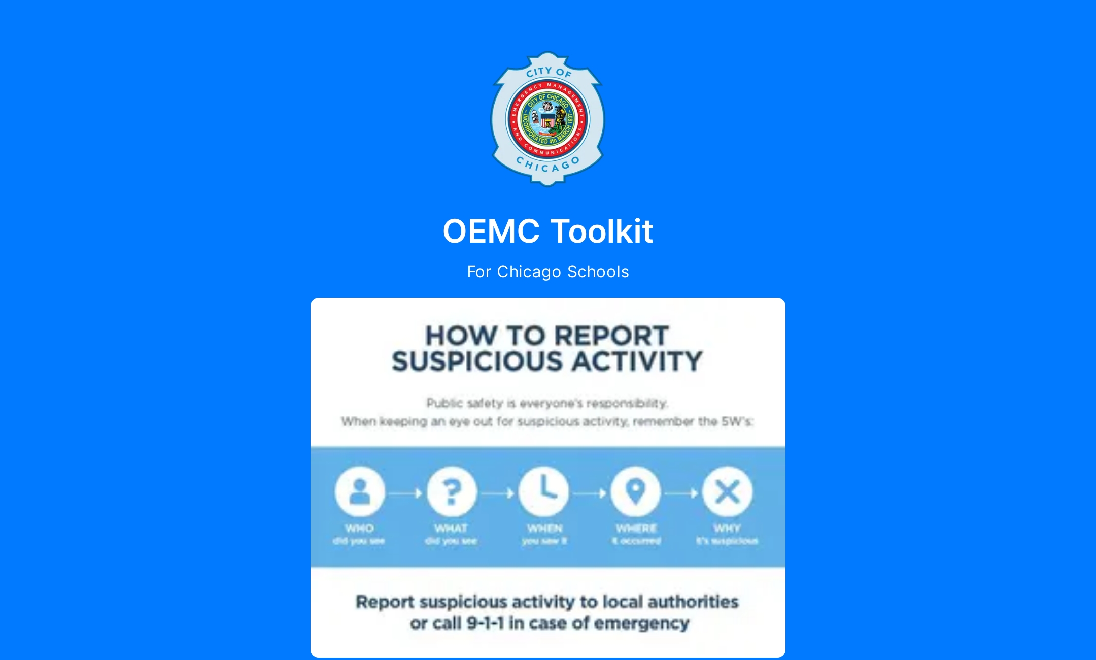 OEMC Toolkit's Flowpage