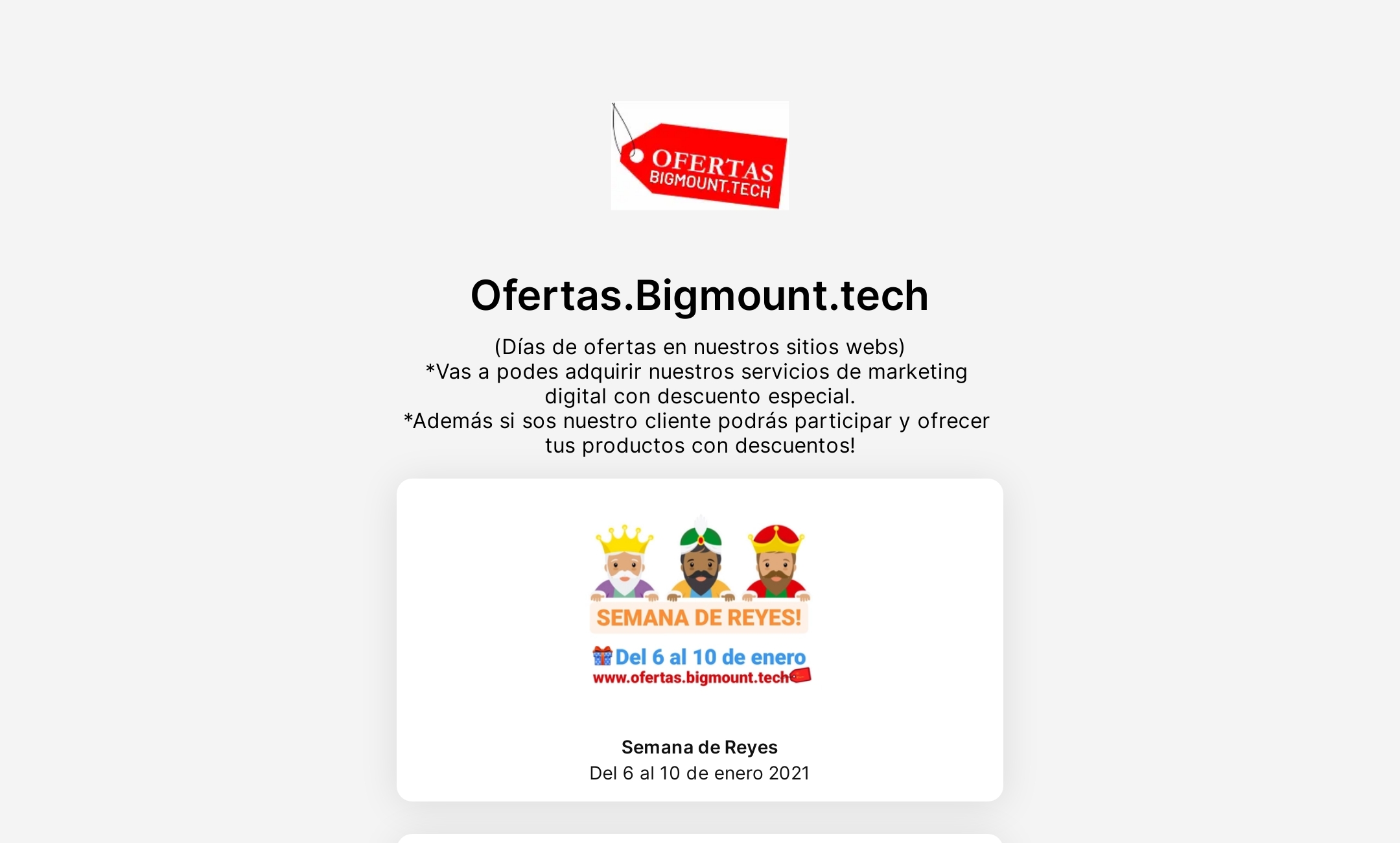 Ofertas.Bigmount.tech's Flowpage