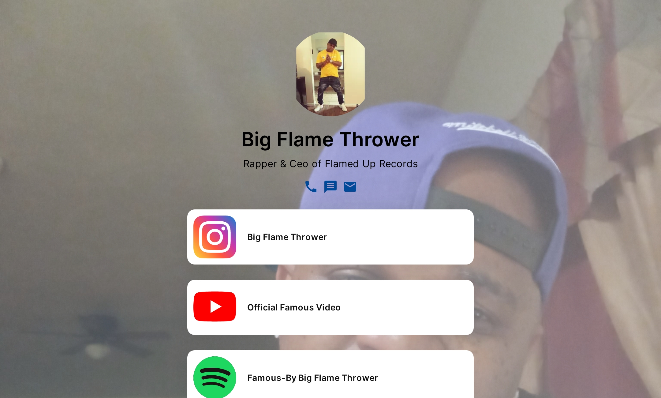 Big Flame Thrower's Flowpage