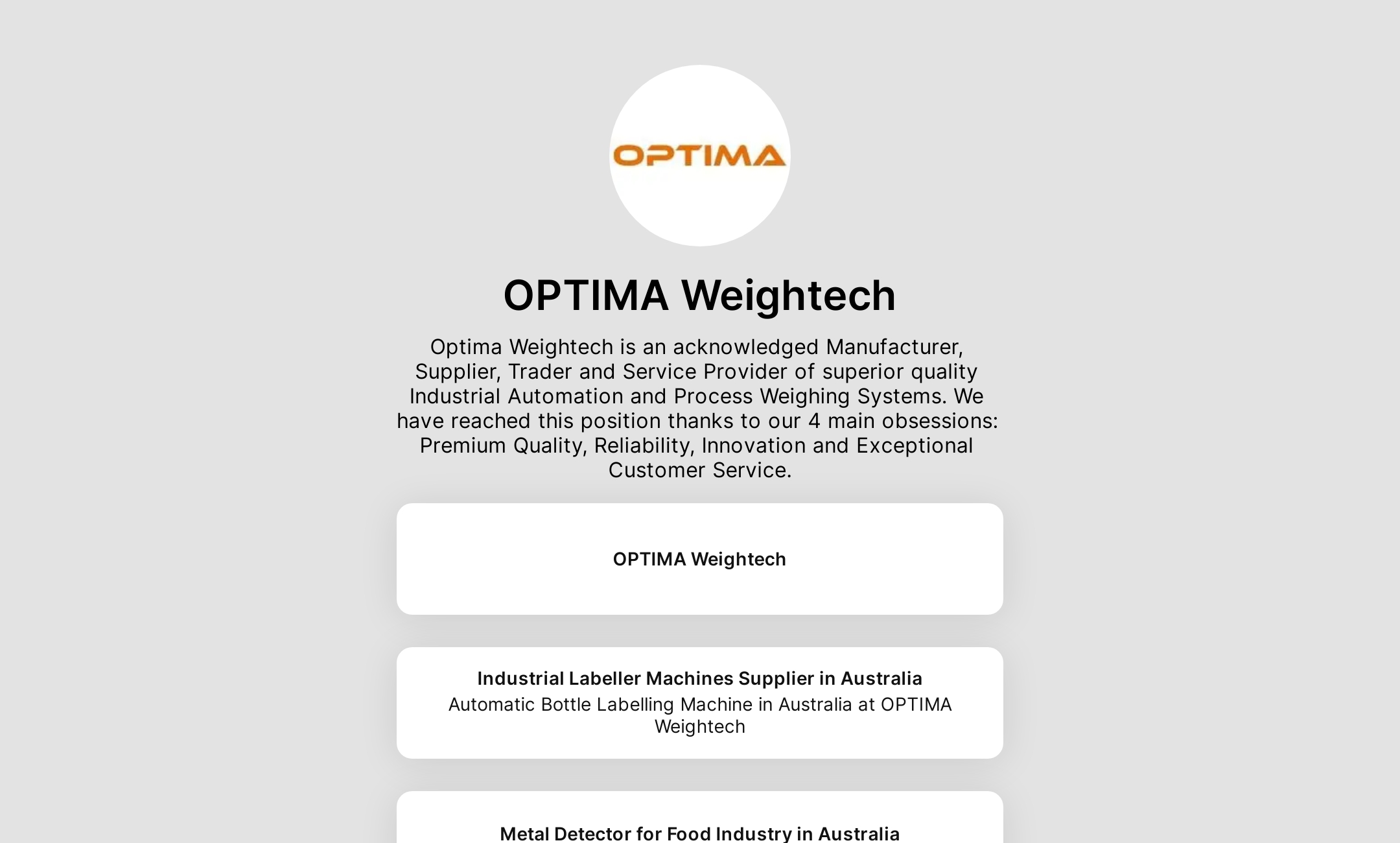 OPTIMA Weightech 's Flowpage