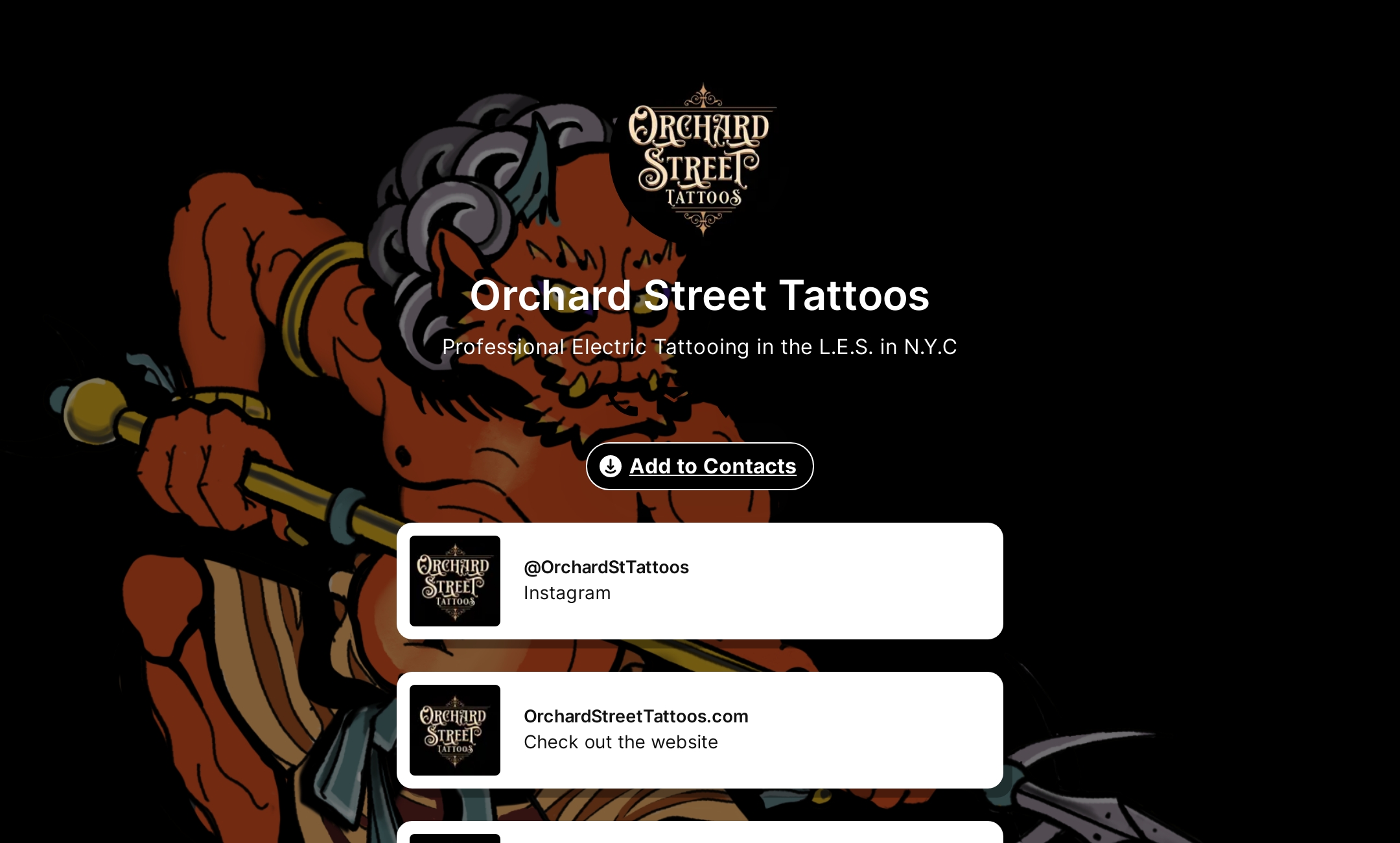 Orchard Street Tattoos' Flowpage