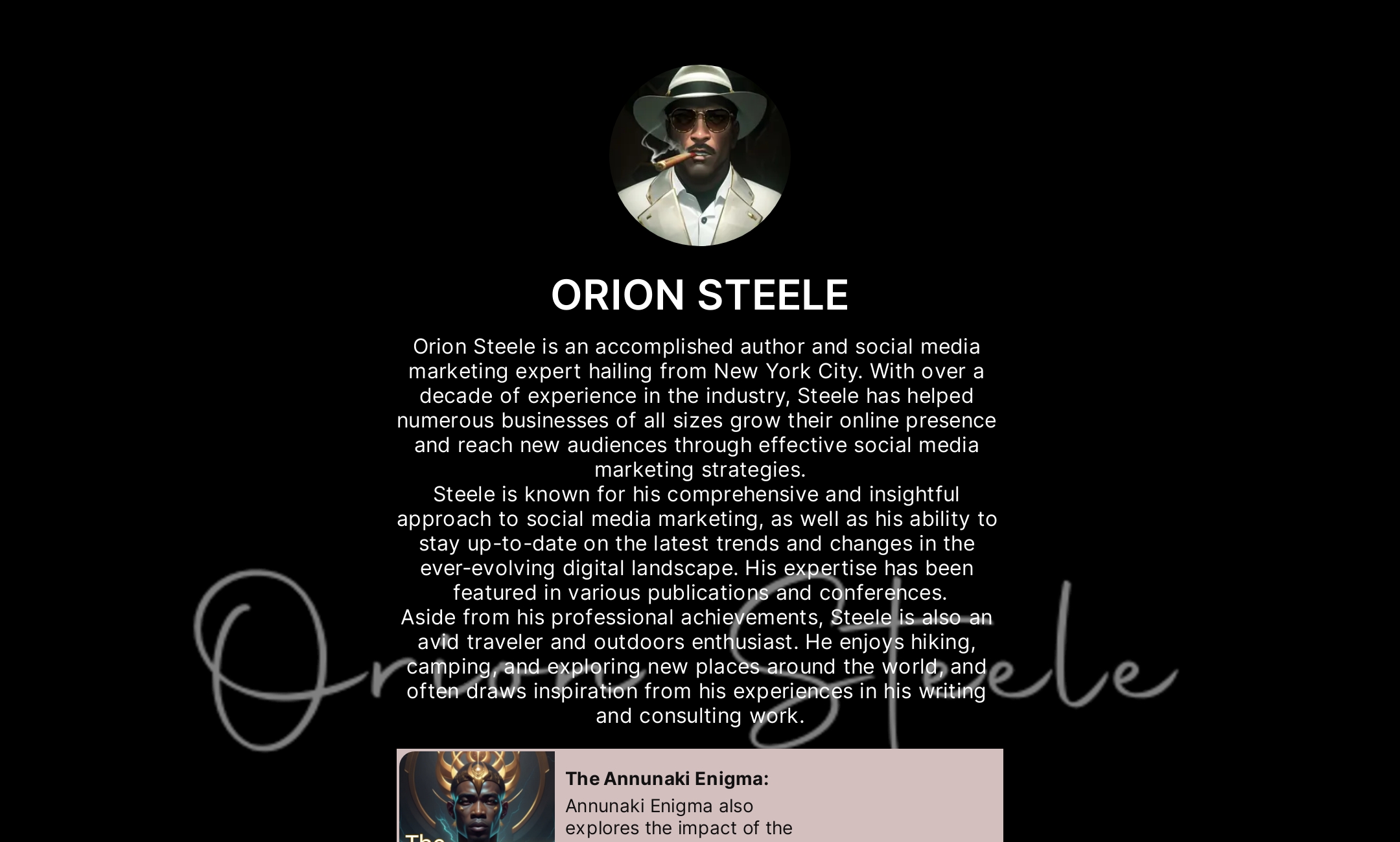 ORION STEELE's Flowpage