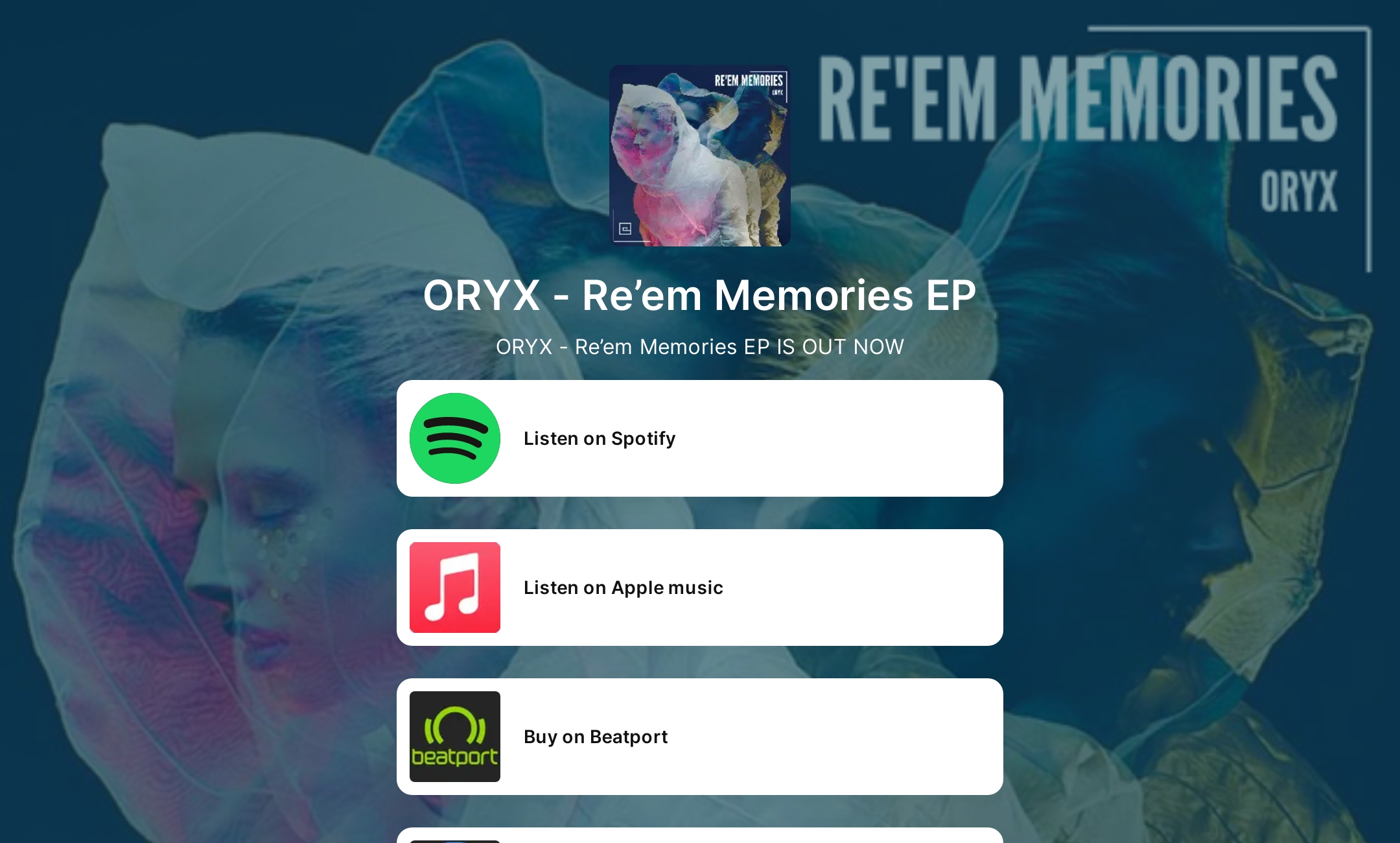 ORYX - Re’em Memories EP's Flowpage