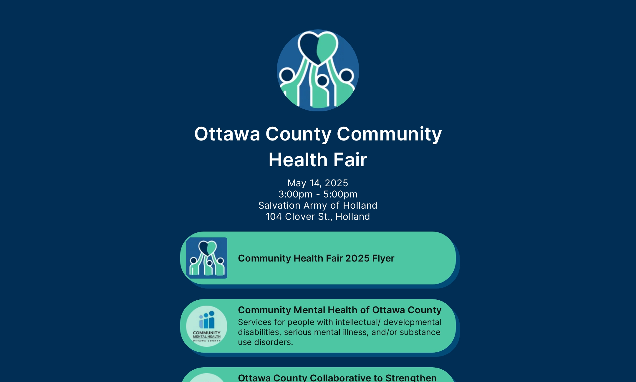 Ottawa County Community Health Fair's Flowpage