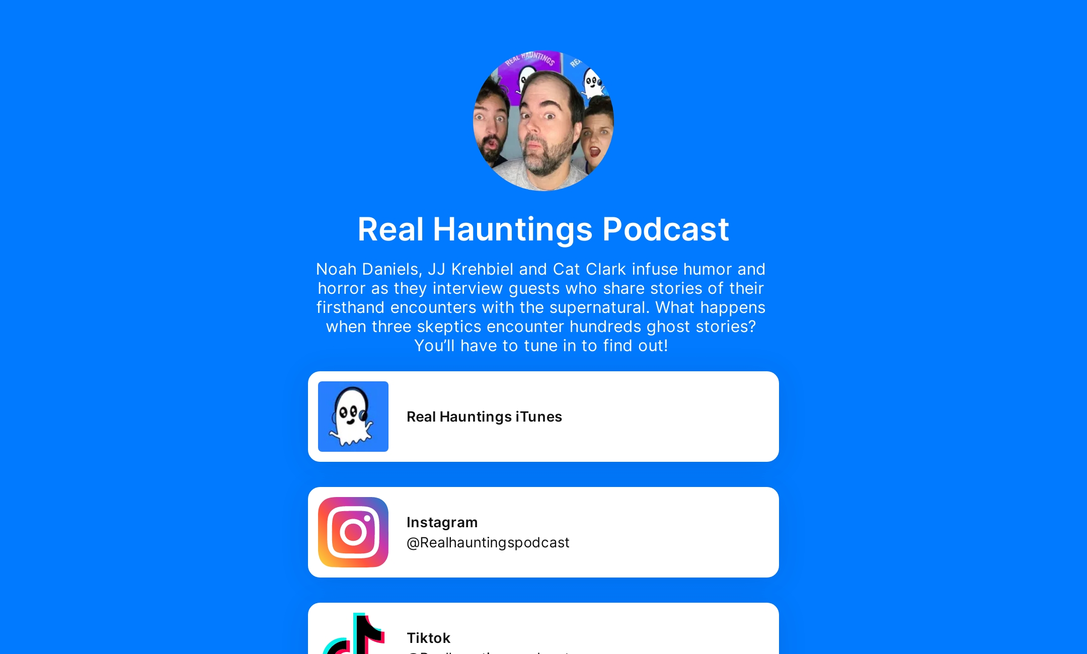 Real Hauntings Podcast's Flowpage