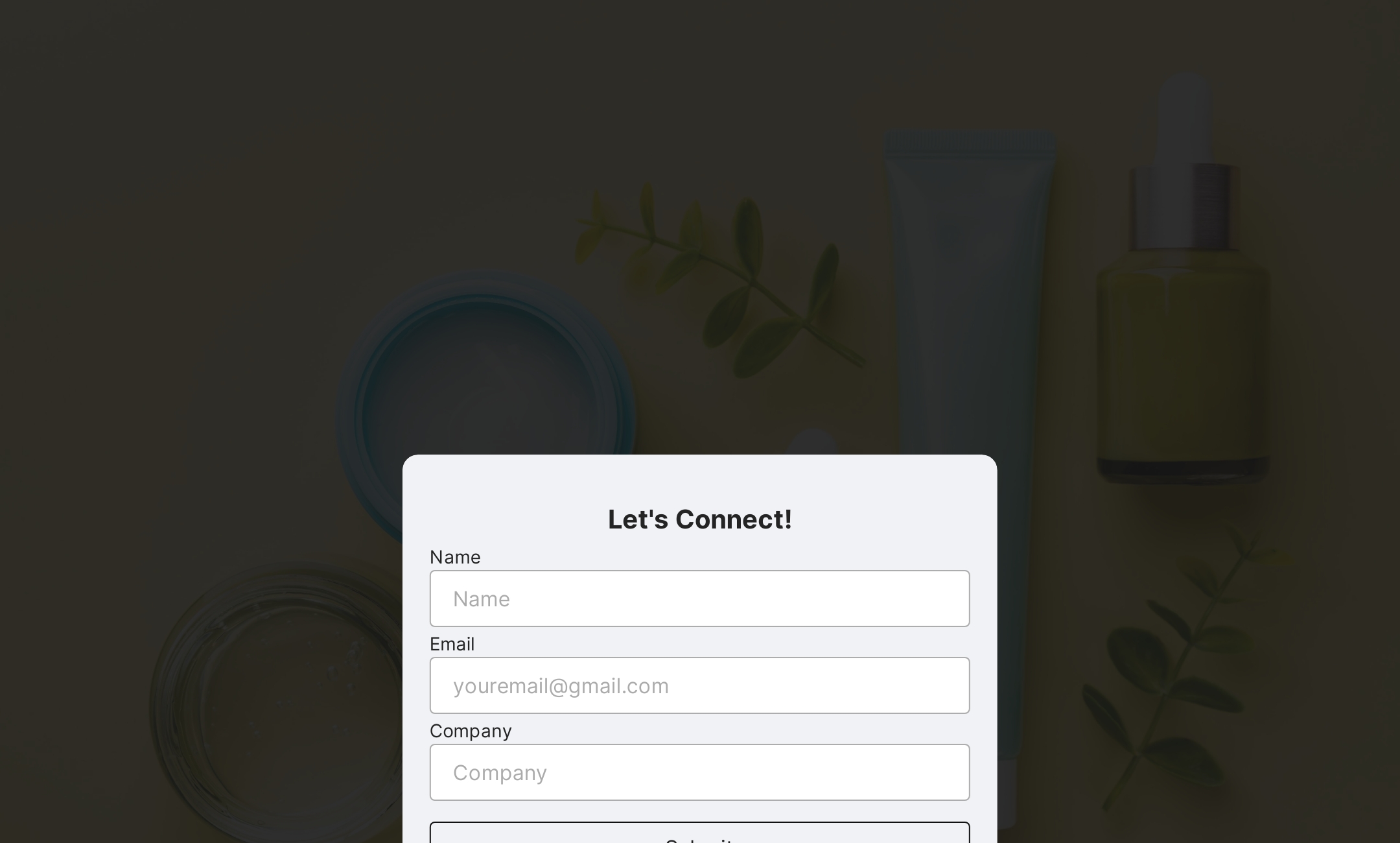 Personal Care Formulation Kit's Flowpage