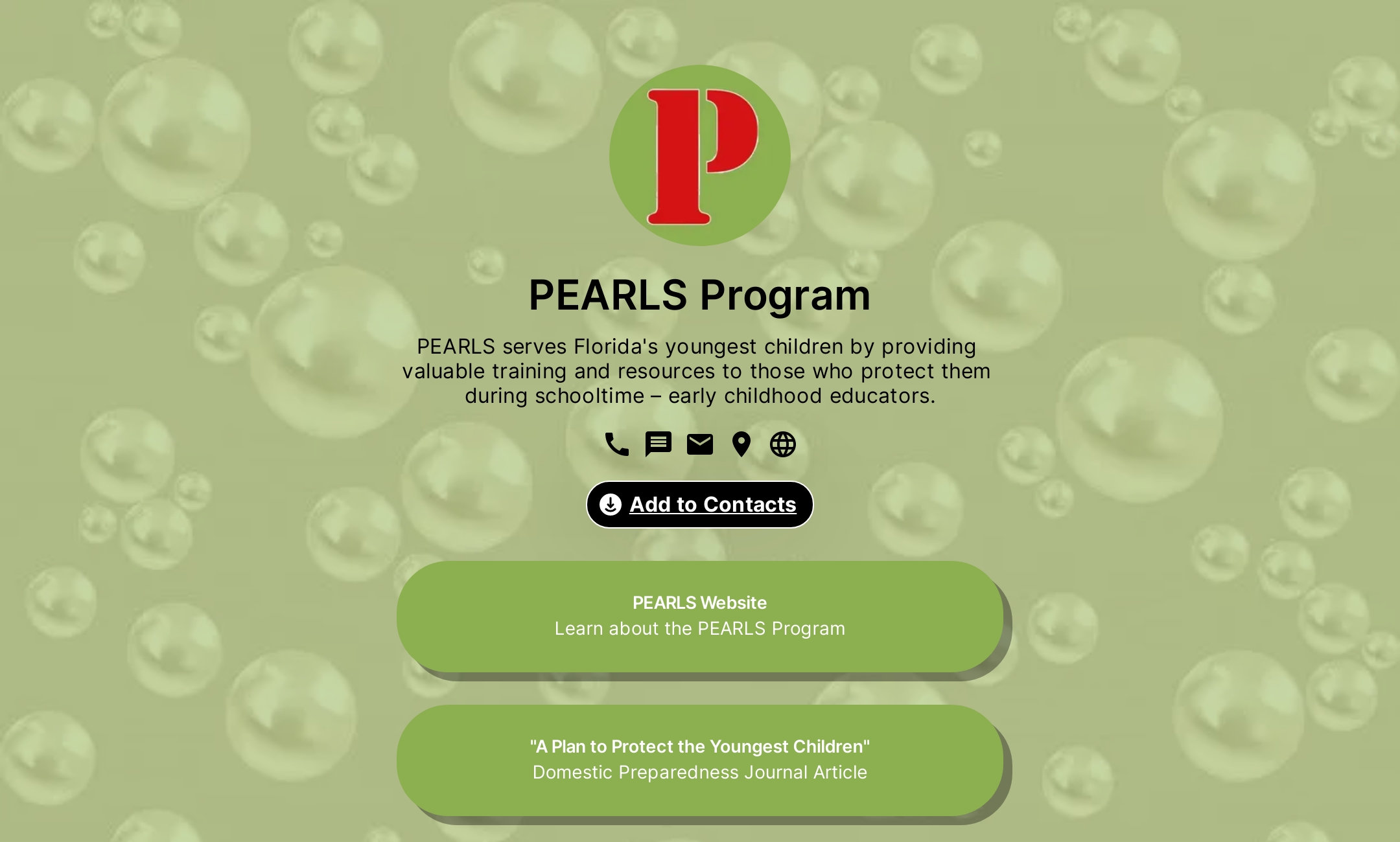 PEARLS Program's Flowpage