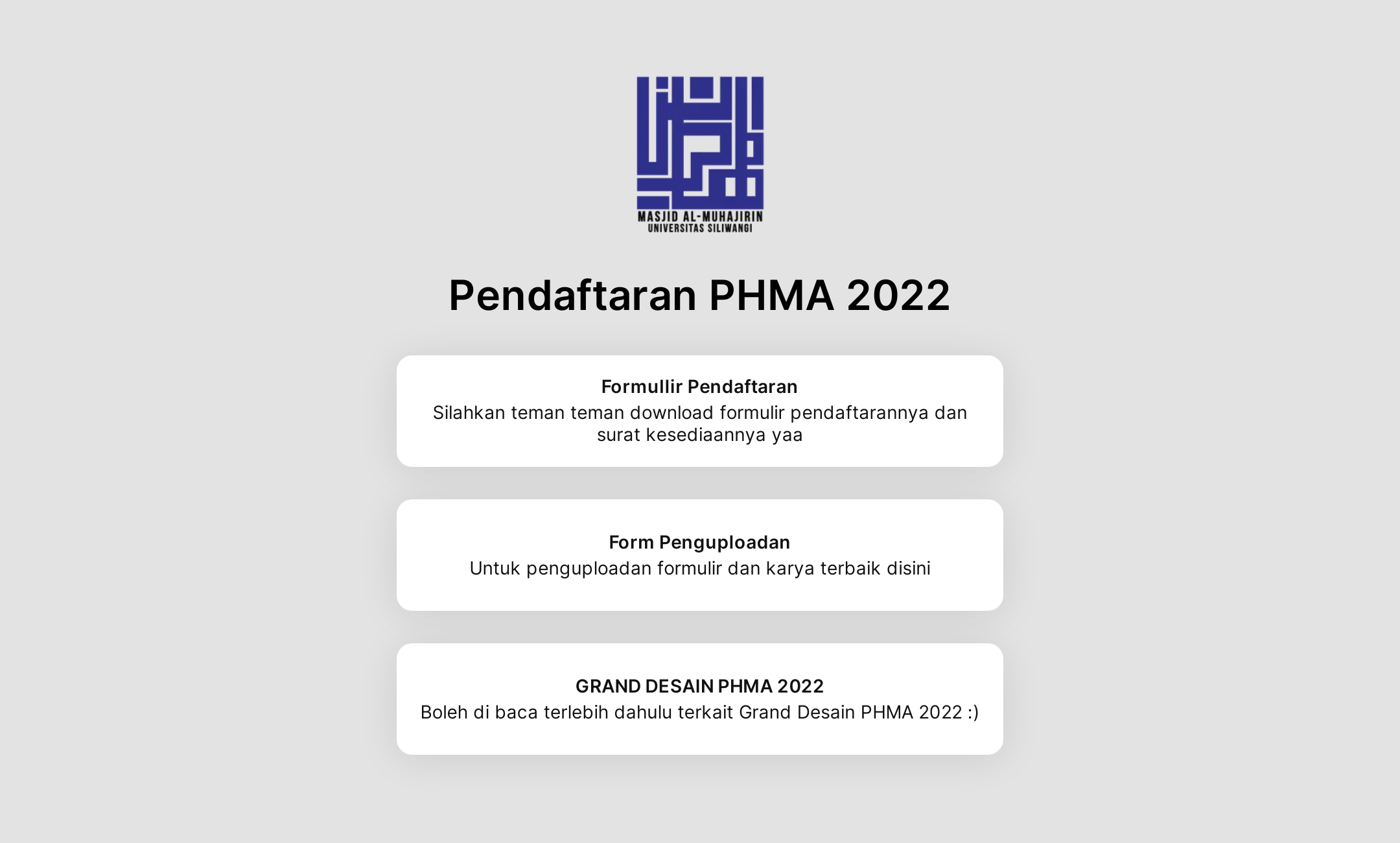 Pendaftaran PHMA 2022's Flowpage