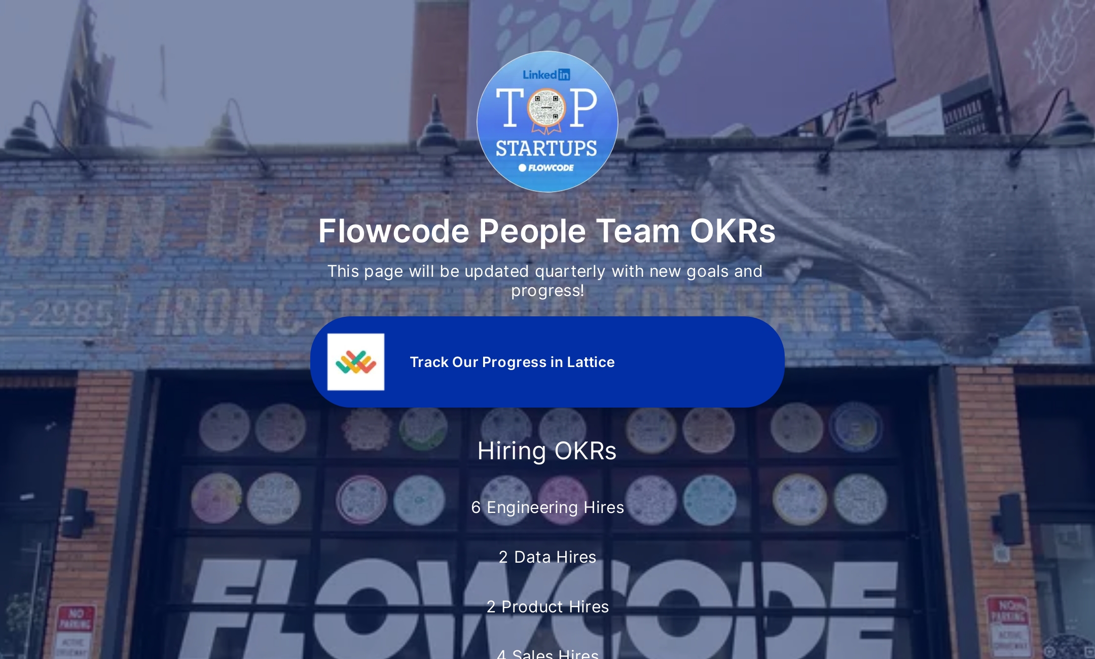 Flowcode People Team OKRs' Flowpage