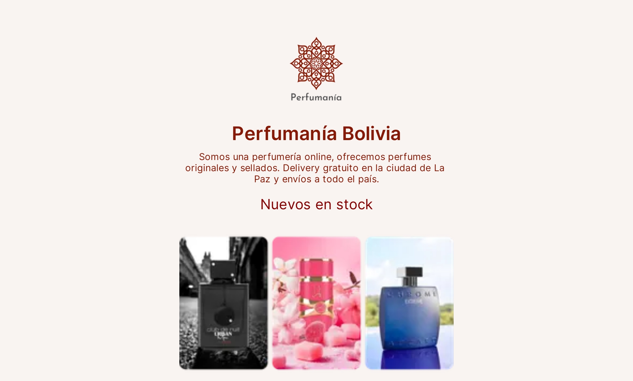 Perfumanía Bolivia's Flowpage