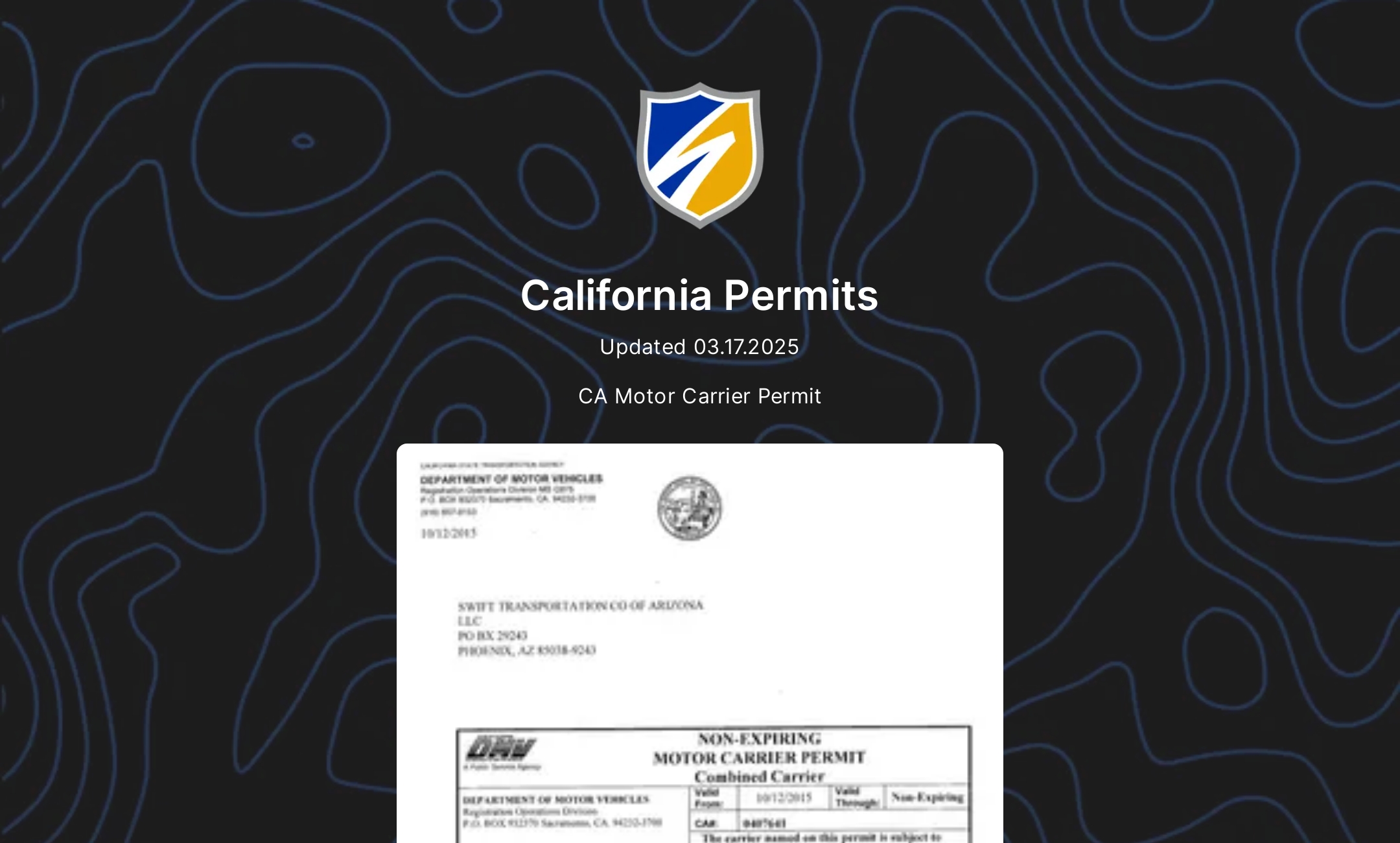 California Permits' Flowpage