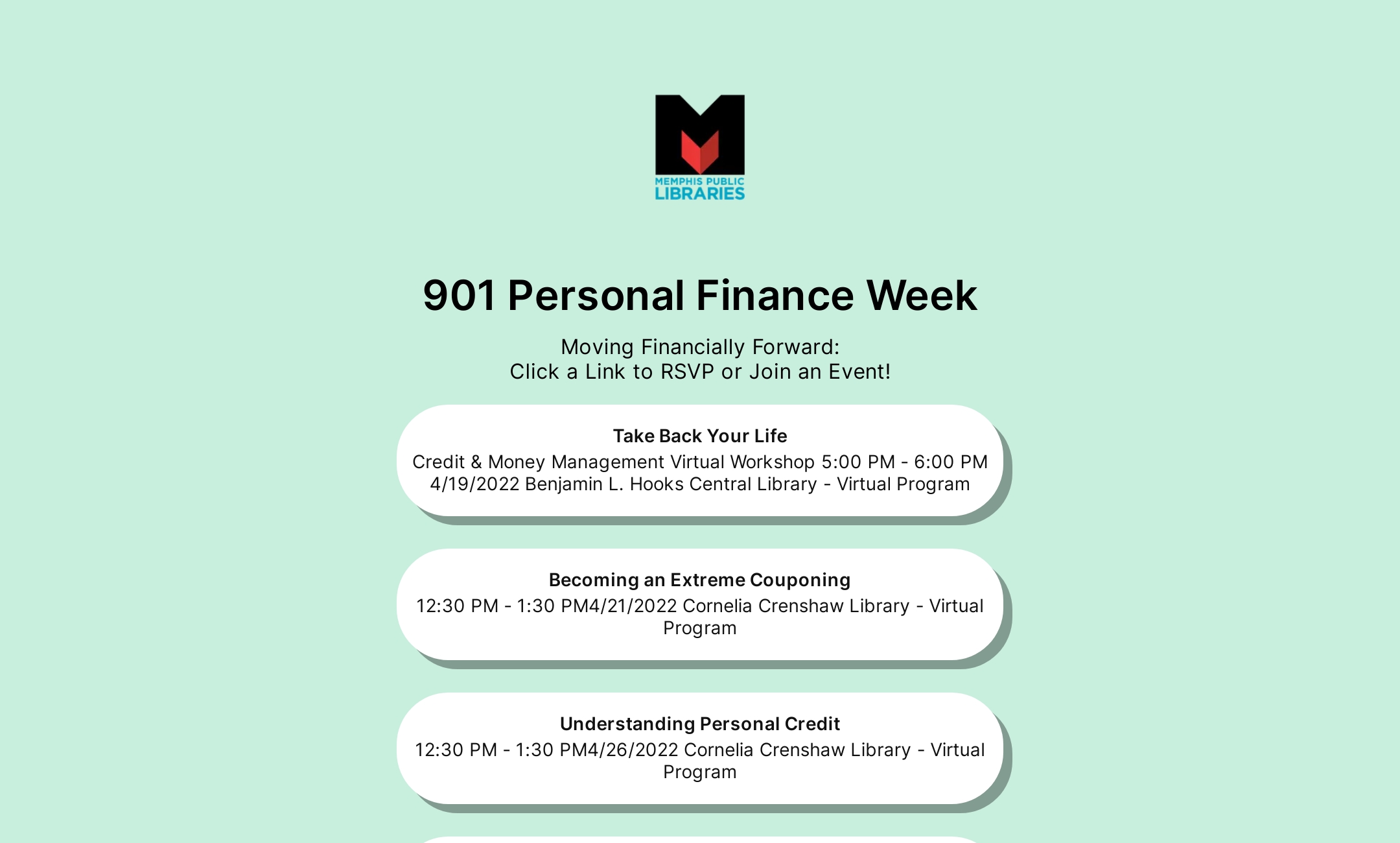 901 Personal Finance Week's Flowpage