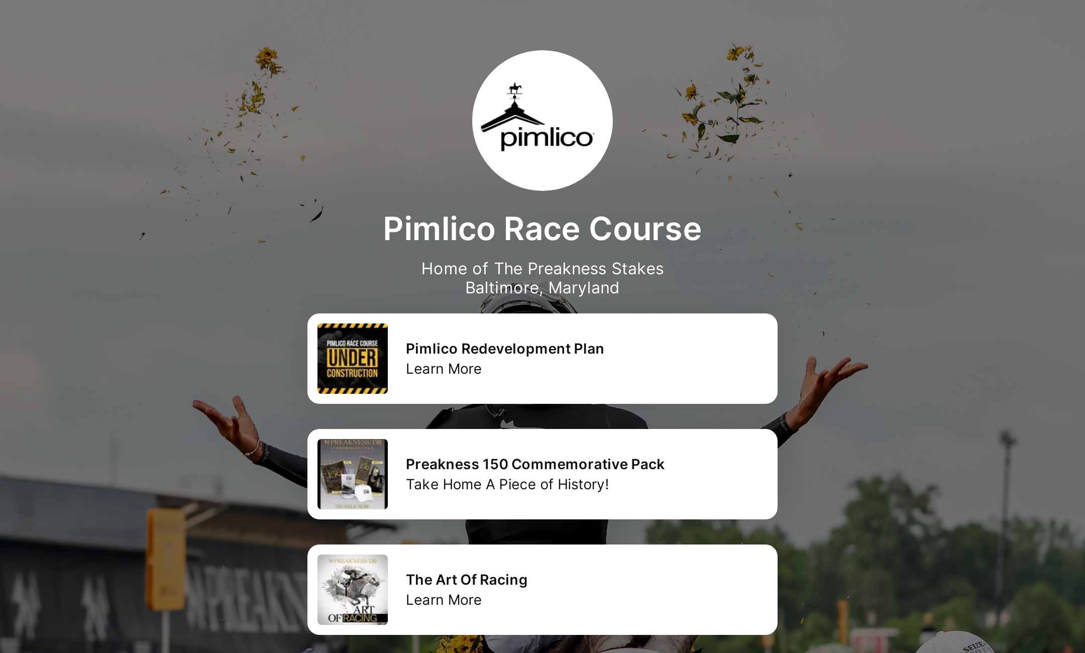 Pimlico Race Course's Flowpage