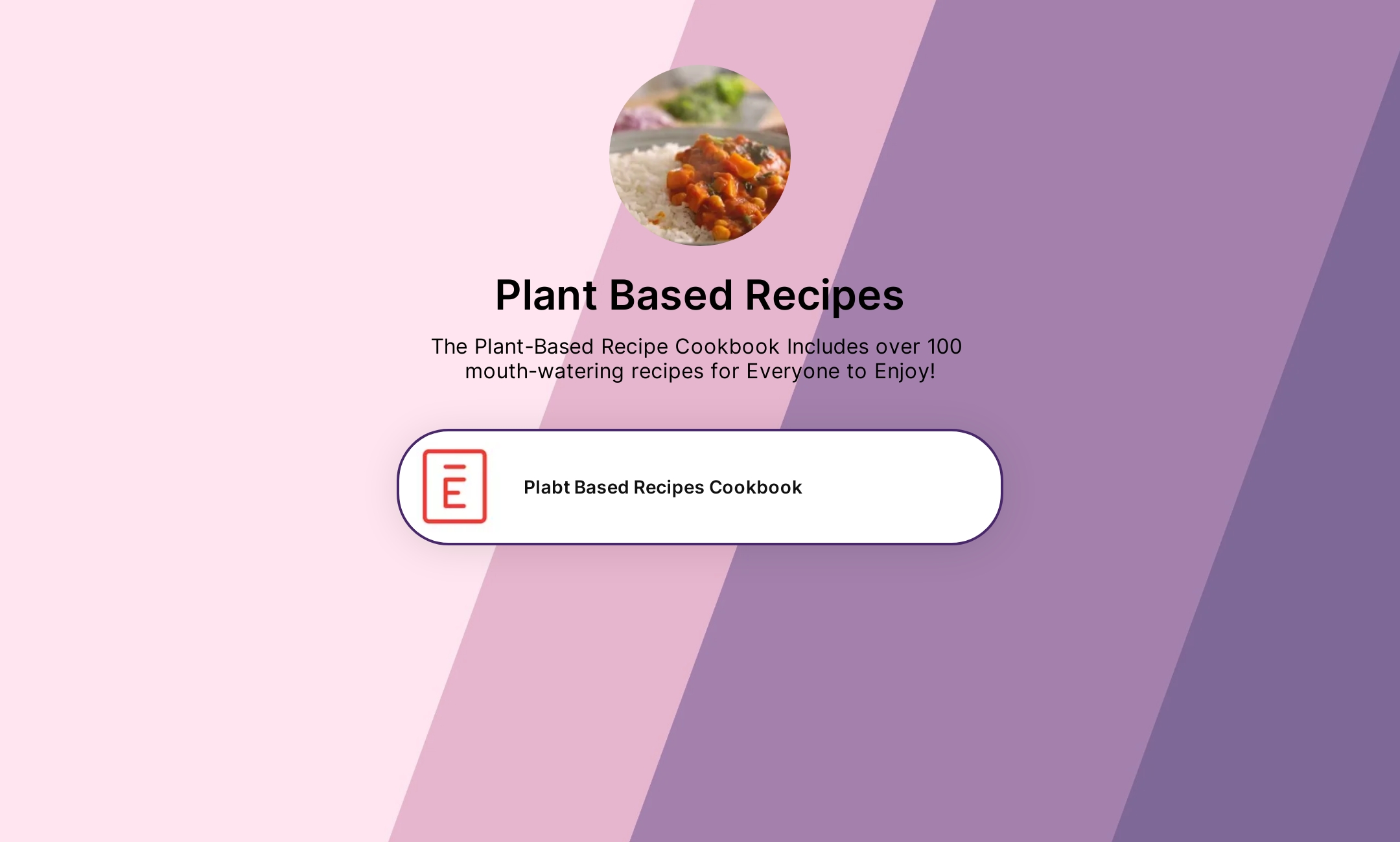 Plant Based Recipes' Flowpage