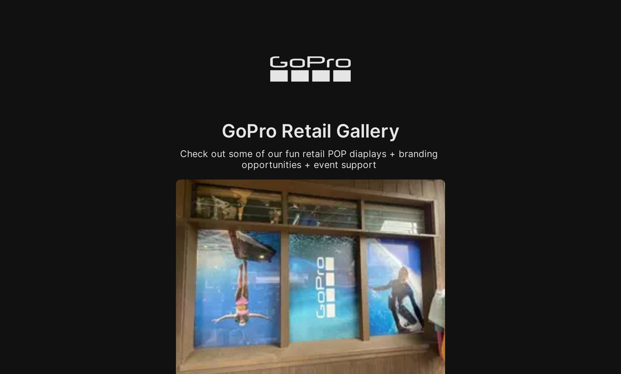 GoPro Retail Gallery's Flowpage