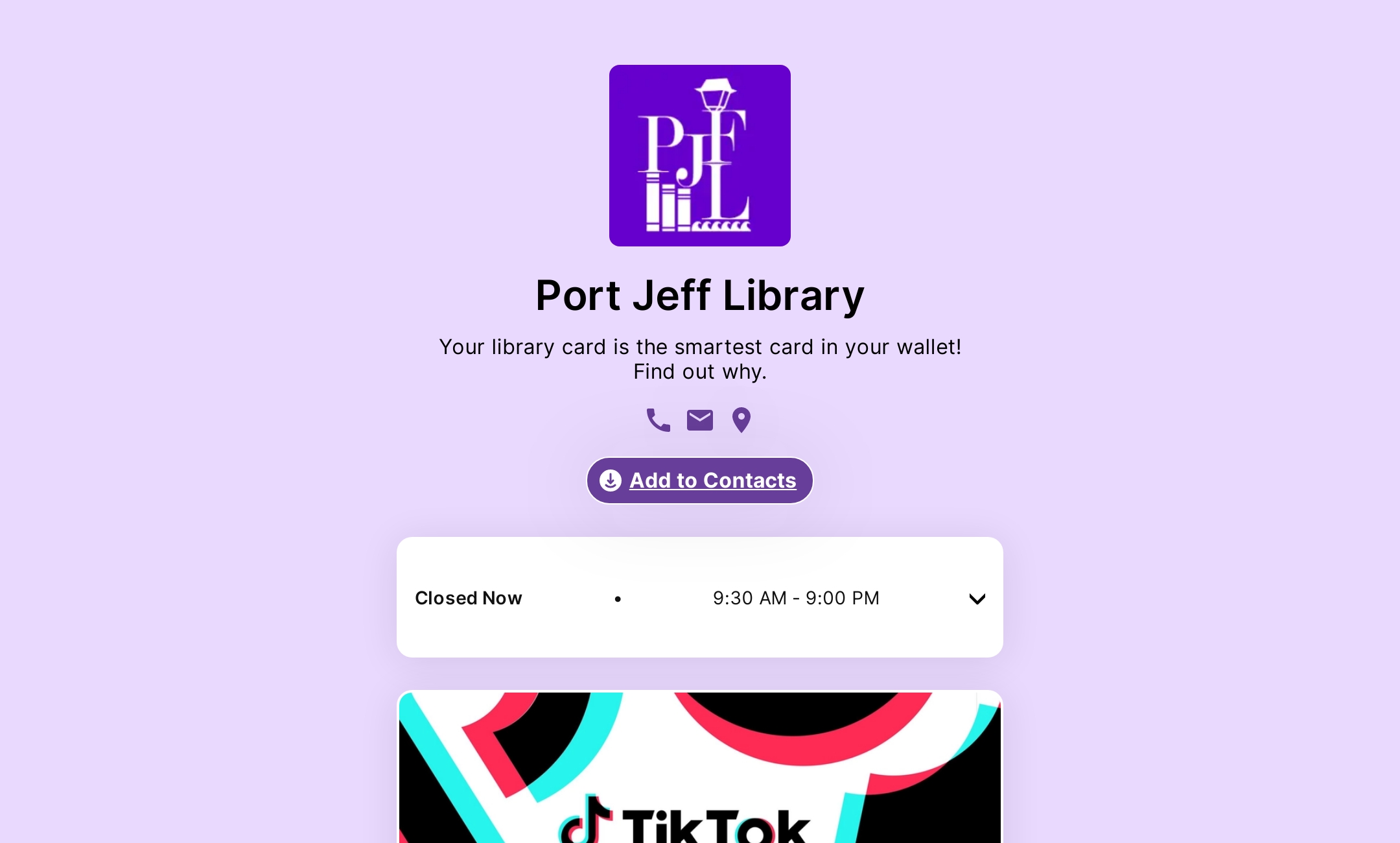 Port Jeff Library's Flowpage