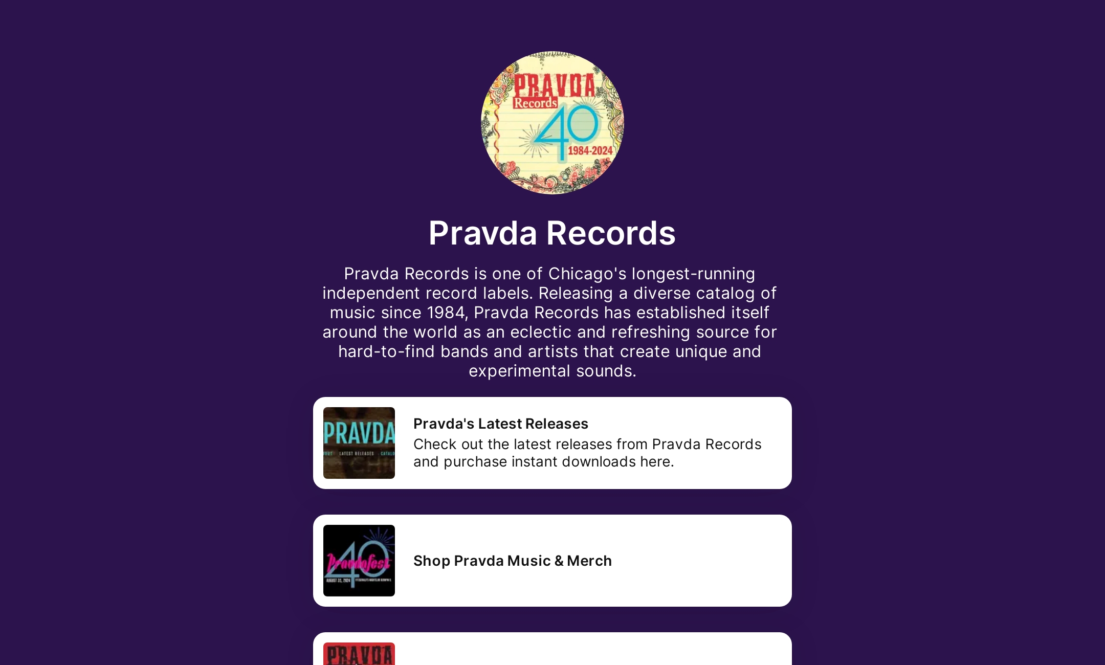 Pravda Records' Flowpage