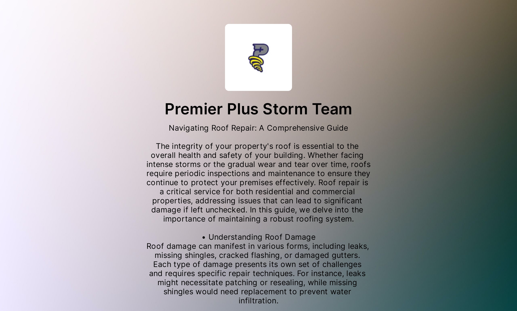 Premier Plus Storm Team's Flowpage