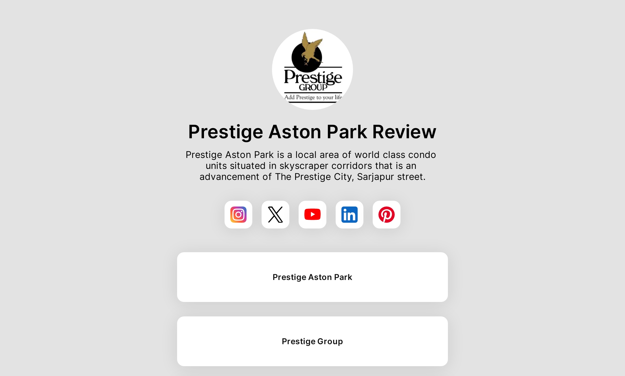 Prestige Aston Park Review's Flowpage