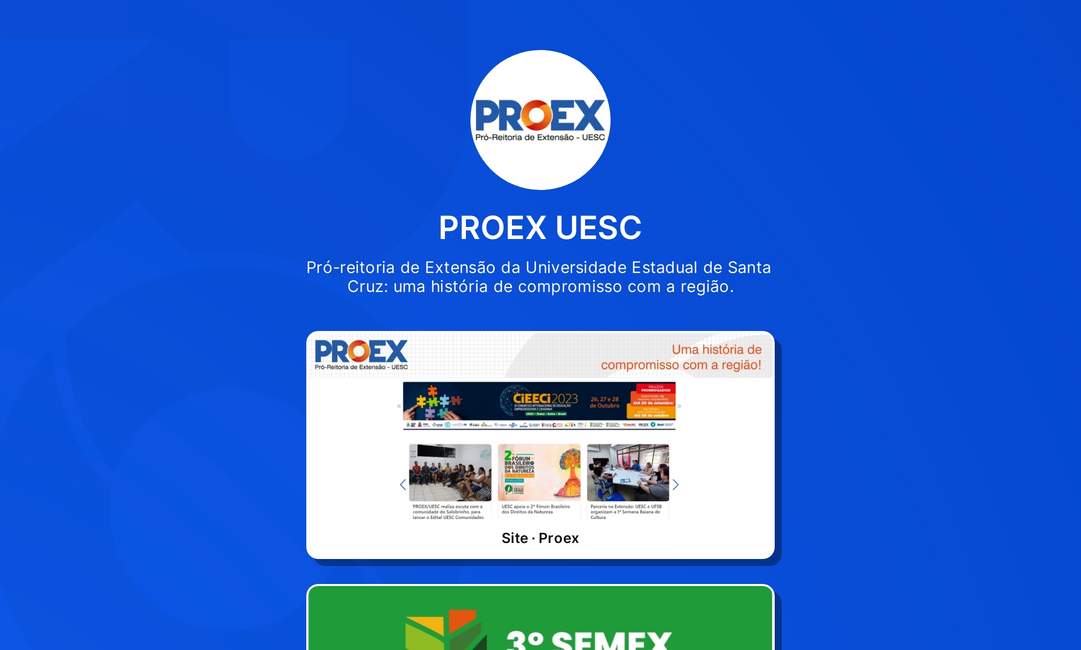 PROEX UESC's Flowpage