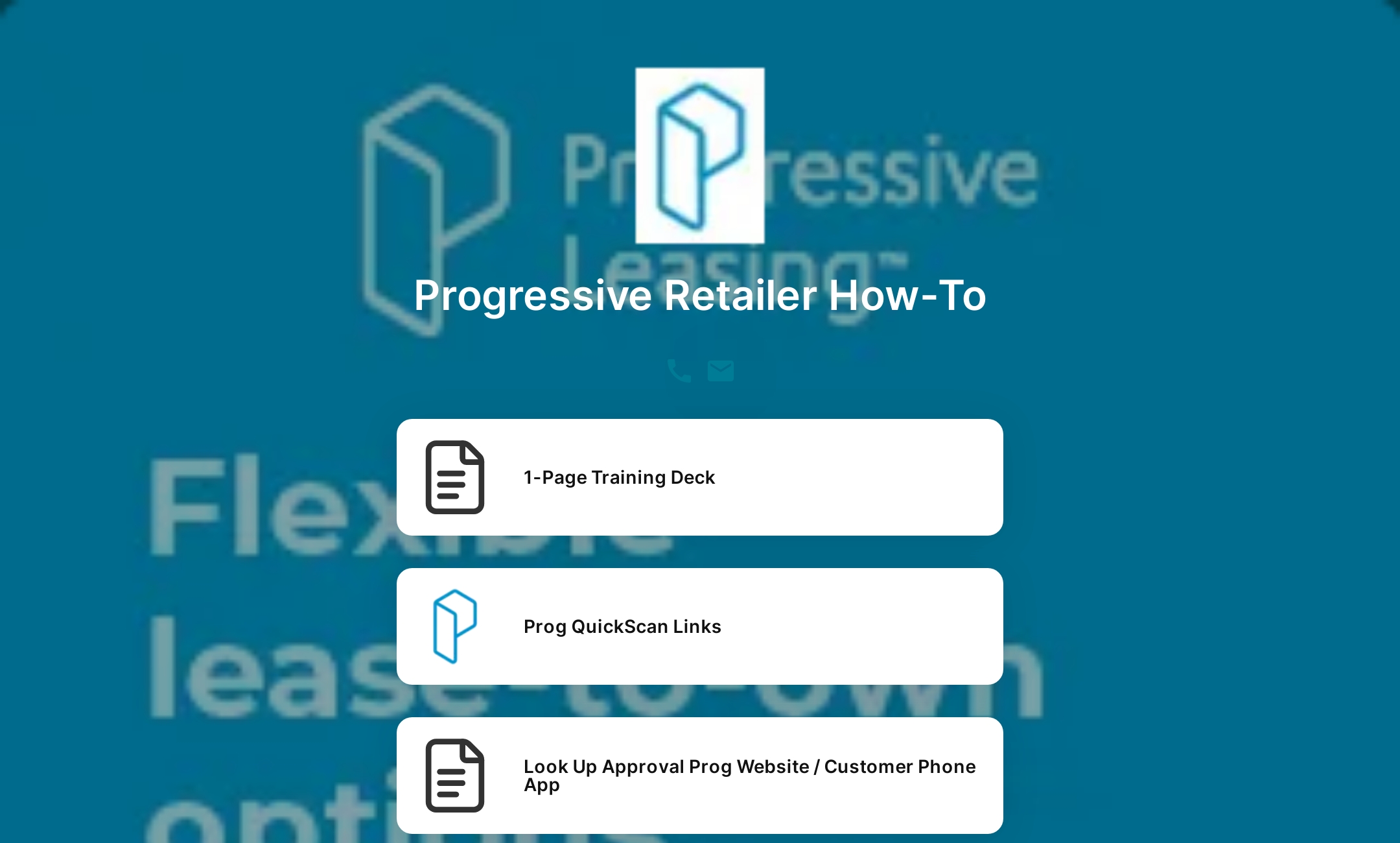 Progressive Retailer How-To's Flowpage