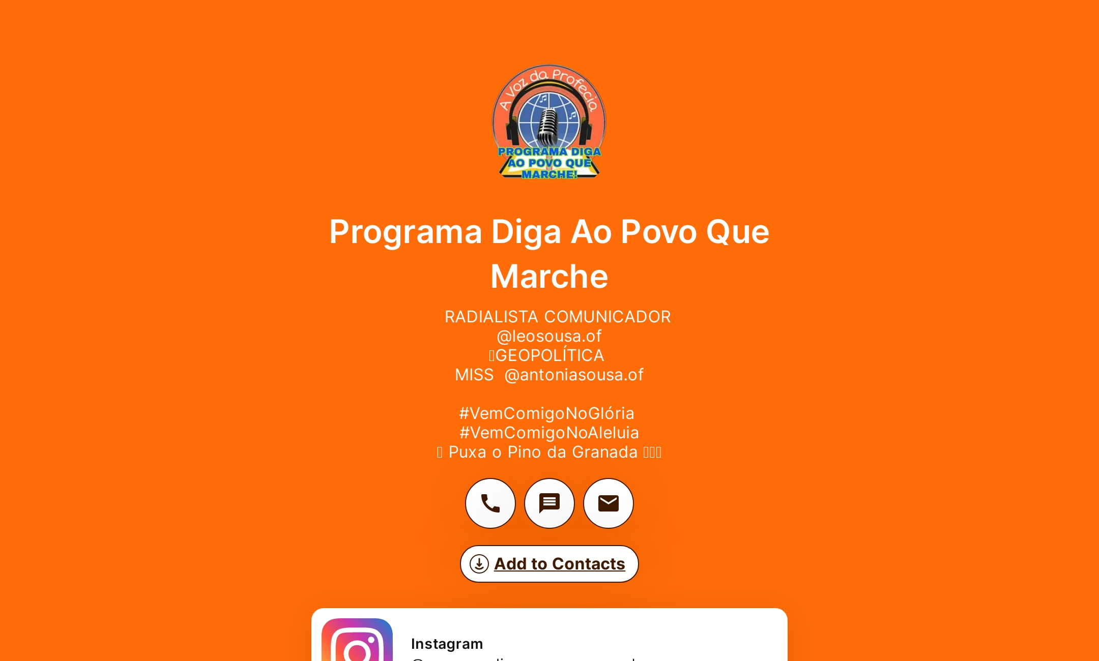 Programa Diga Ao Povo Que Marche's Flowpage