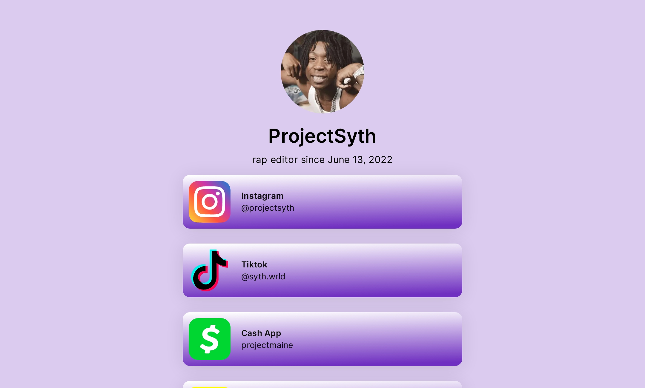 ProjectSyth's Flowpage