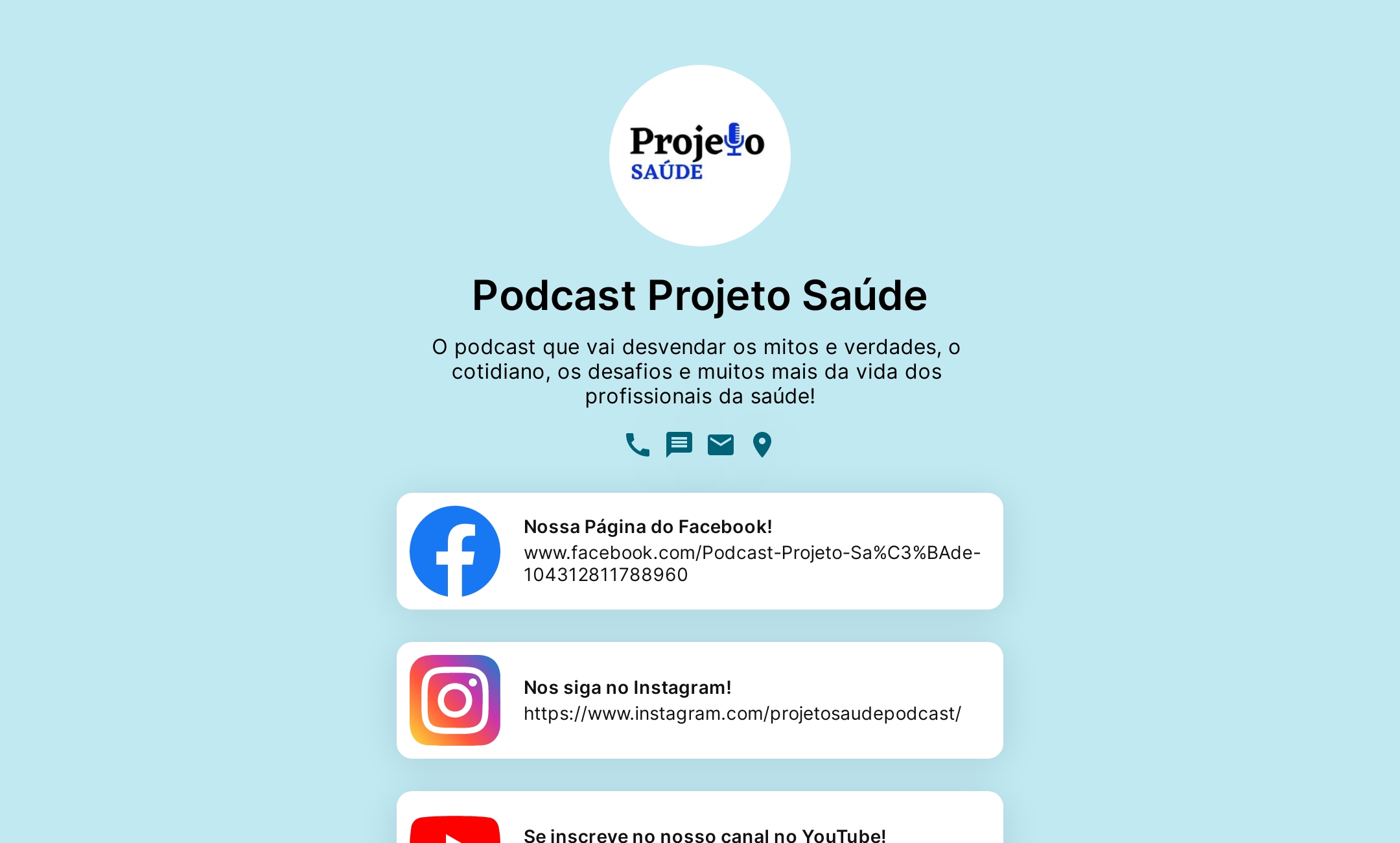 Podcast Projeto Saúde's Flowpage