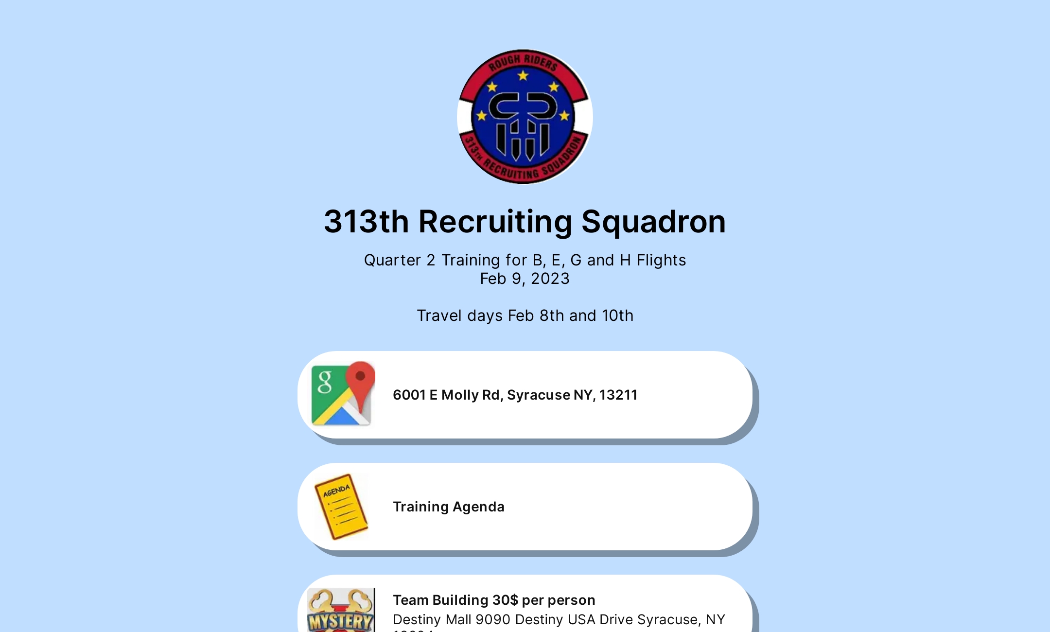 313th Recruiting Squadron's Flowpage