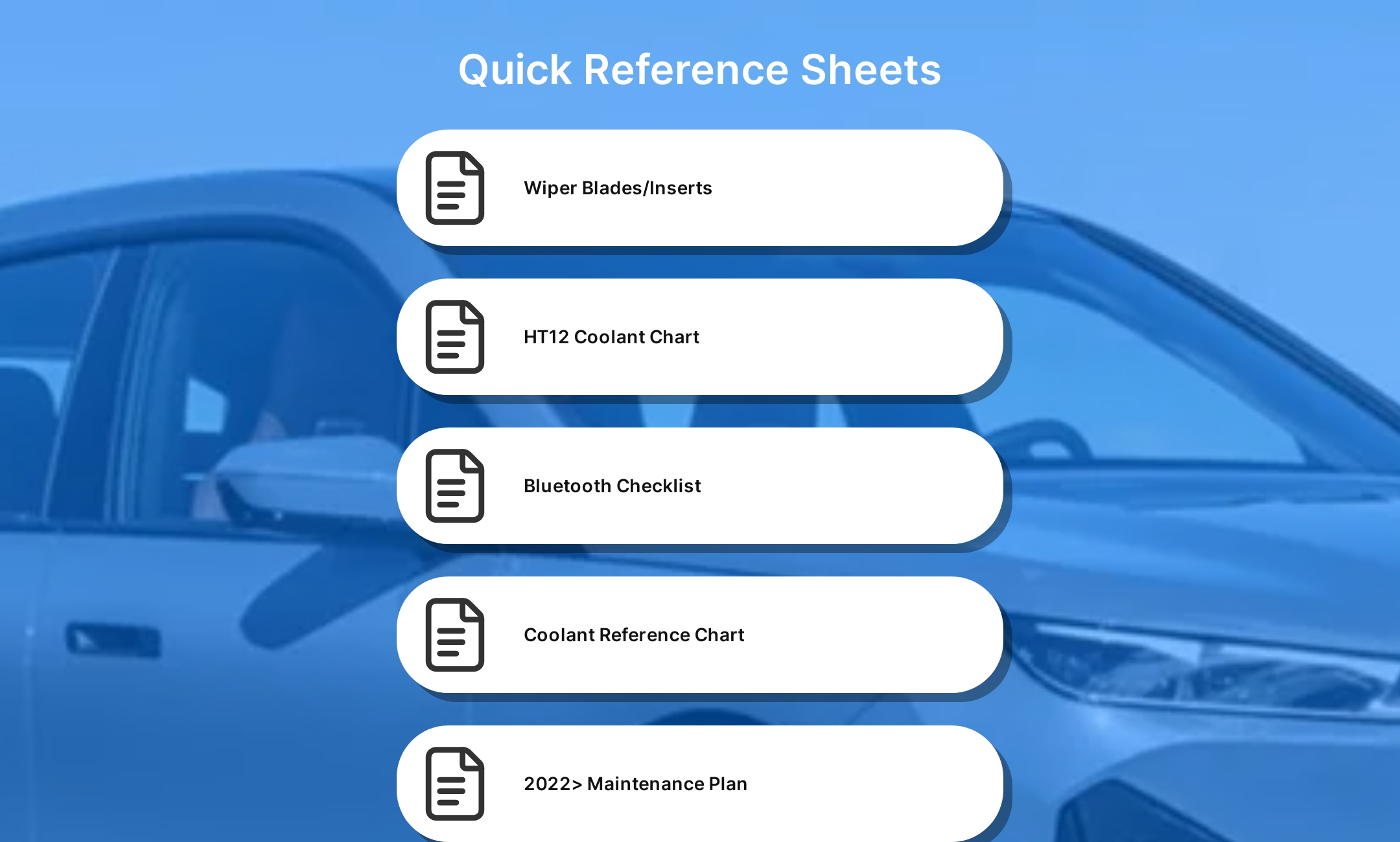 Quick Reference Sheets' Flowpage