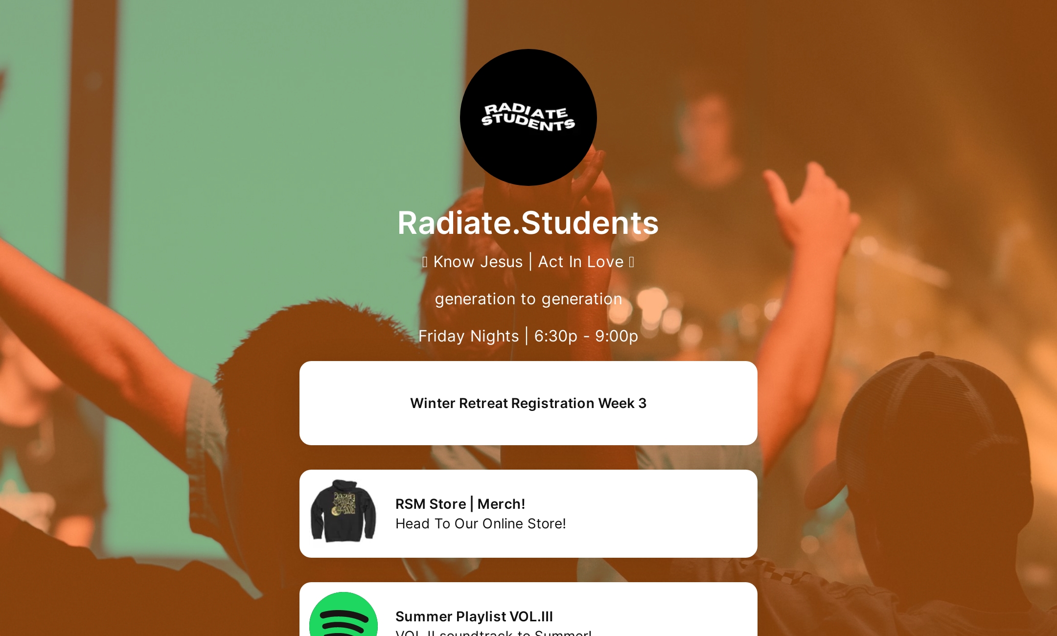 Radiate.Students' Flowpage