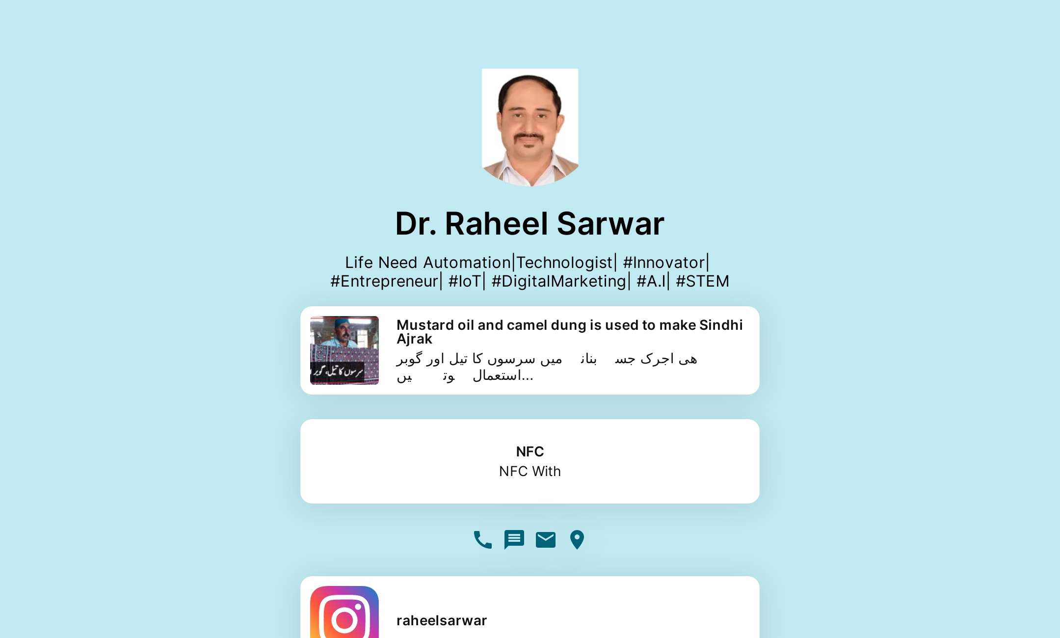 Dr. Raheel Sarwar's Flowpage