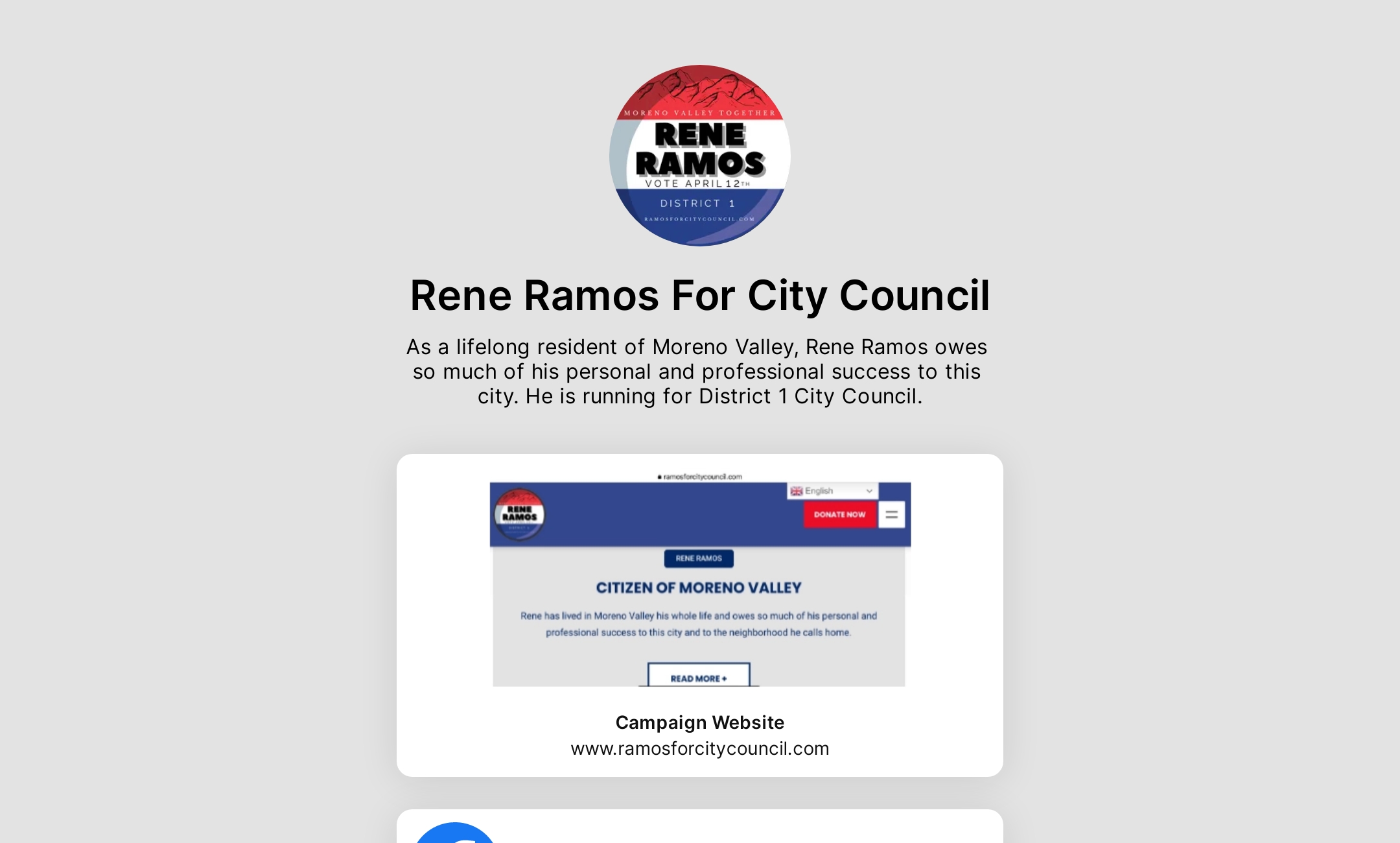 Rene Ramos For City Council's Flowpage