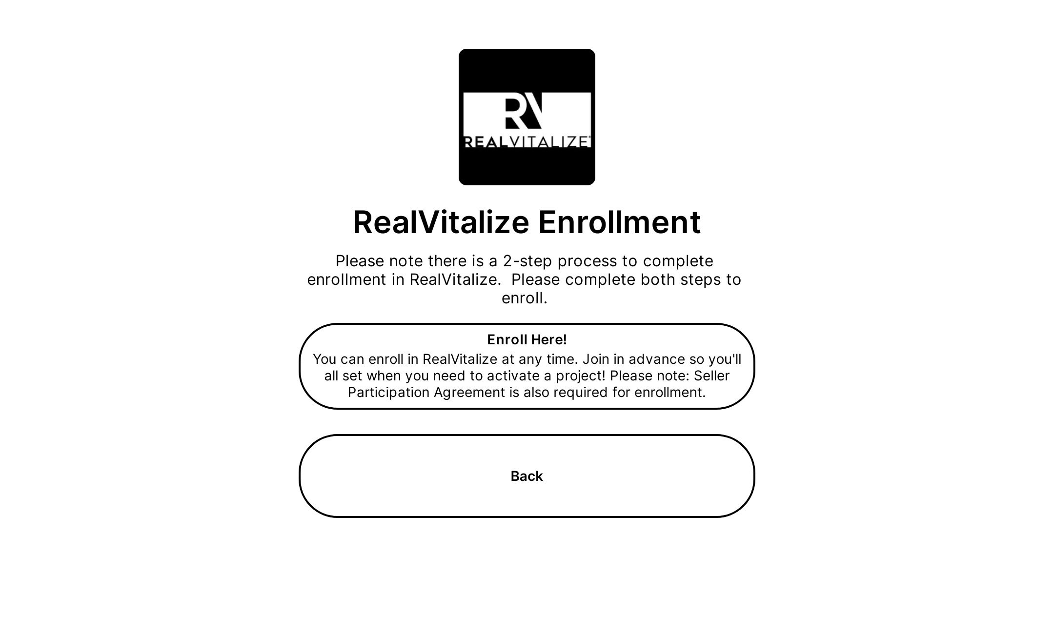 RealVitalize Enrollment's Flowpage